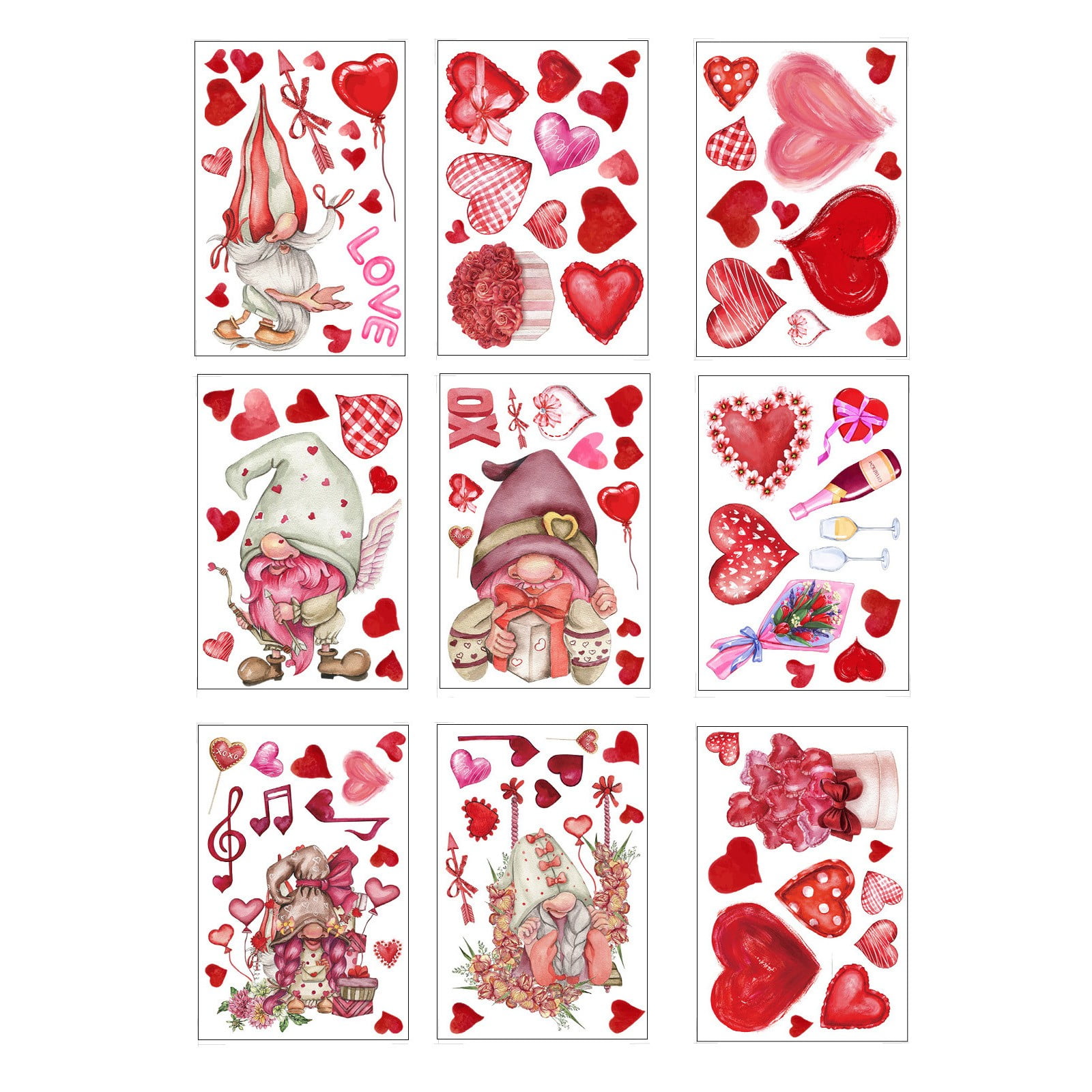 PureCasa 9 Pcs Window Sticker Candy Decals Wall Decorations Pvc Floor ...