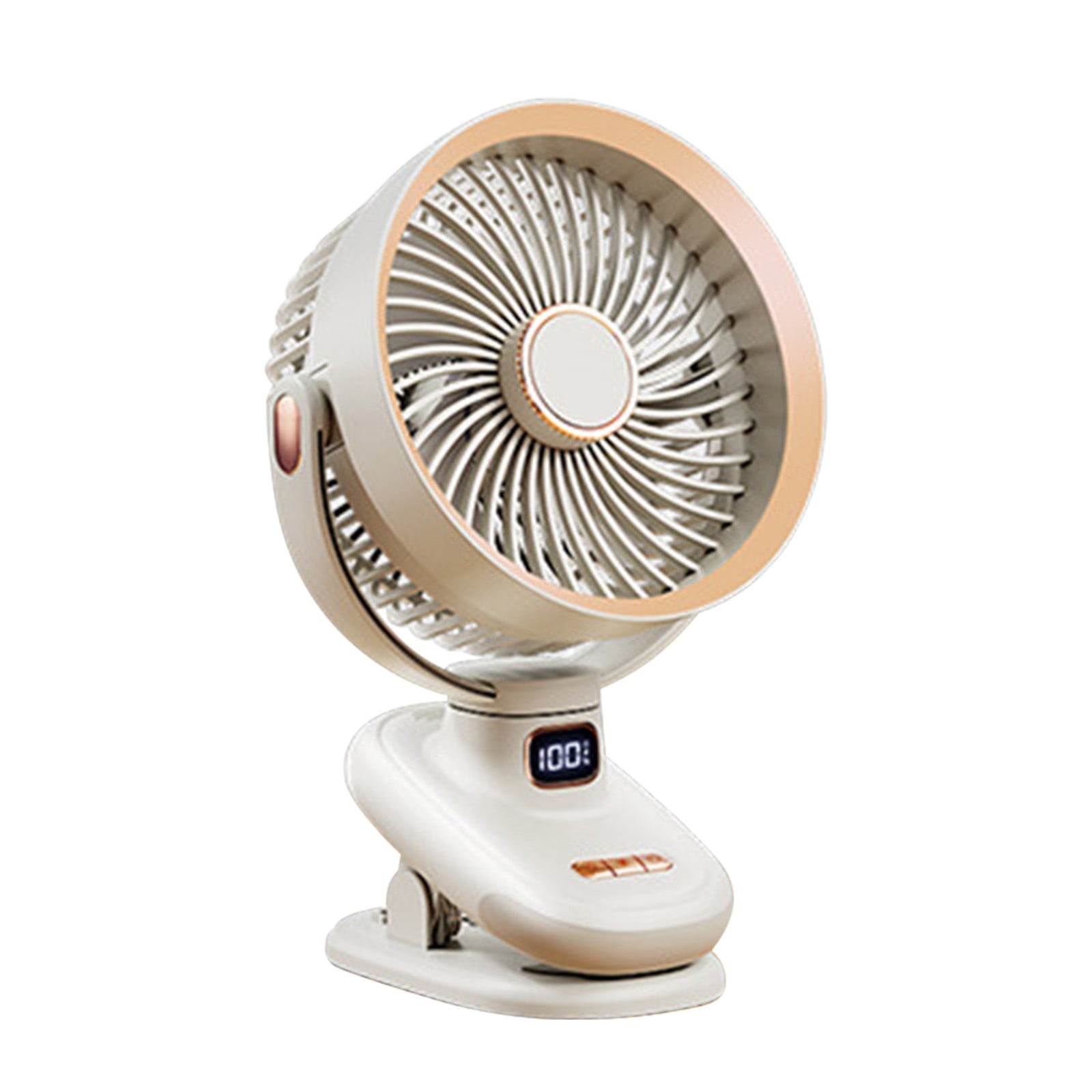 PureCasa Clip Desk Fan Rechargeable, Strong Wind Circulation Portable ...