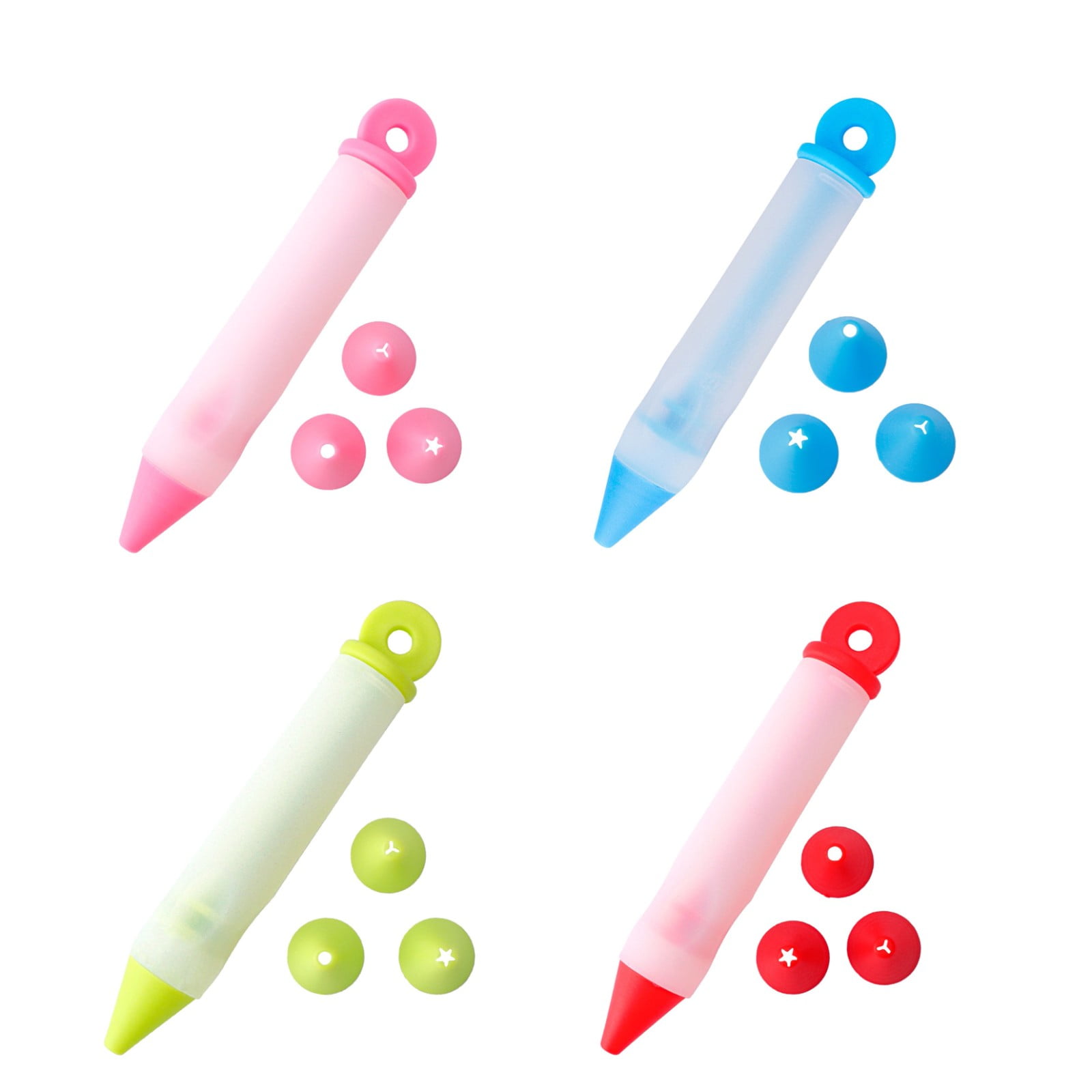 PureCasa Dessert Decorating Pen Kit 4PCS with Tips, Kitchen Baking ...