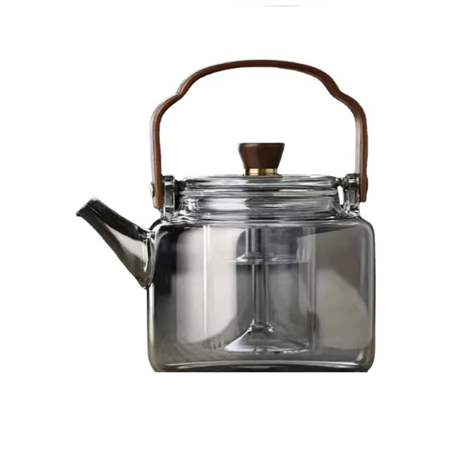 PureCasa Electric Kettle High Borosilicate Glass Teapot Made of Walnut ...