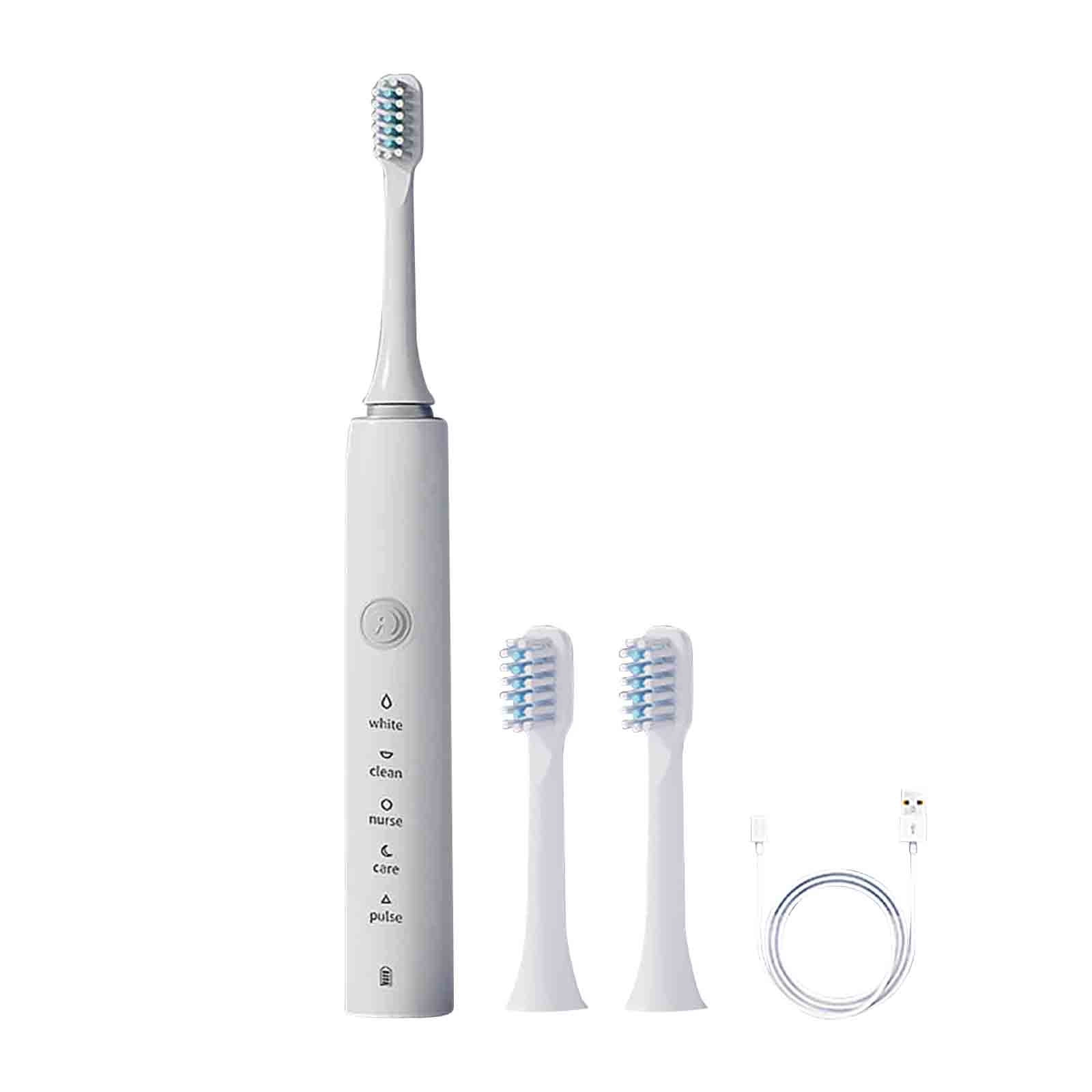 PureCasa Electric Toothbrush with 3 Brush Head for Adults Kids ...