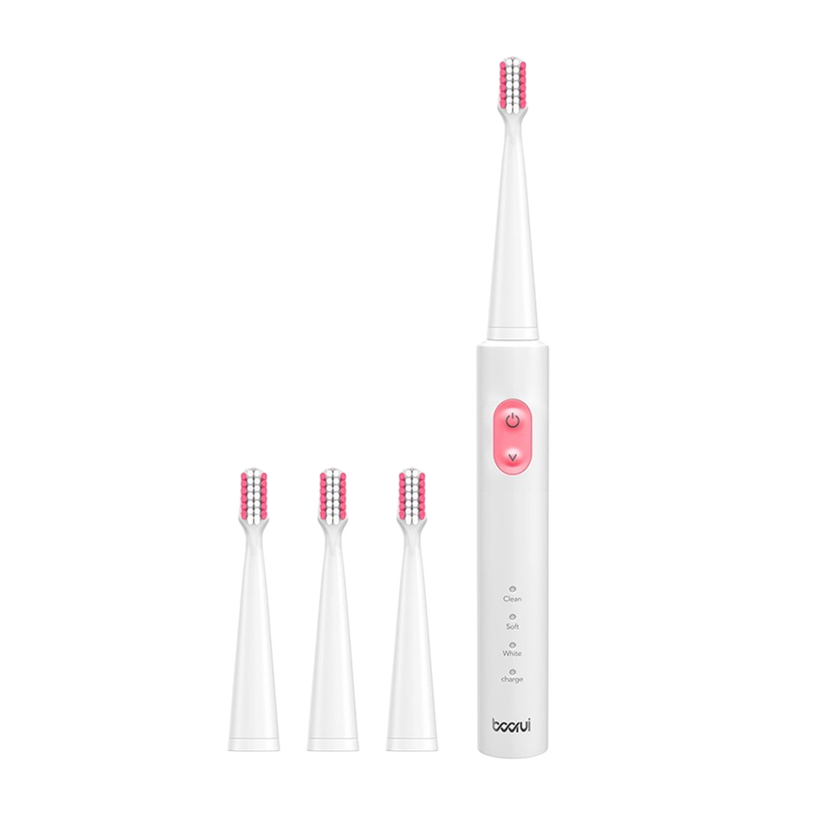 PureCasa Electric Toothbrush with 3 Modes & 4 Brush Heads for Adults ...