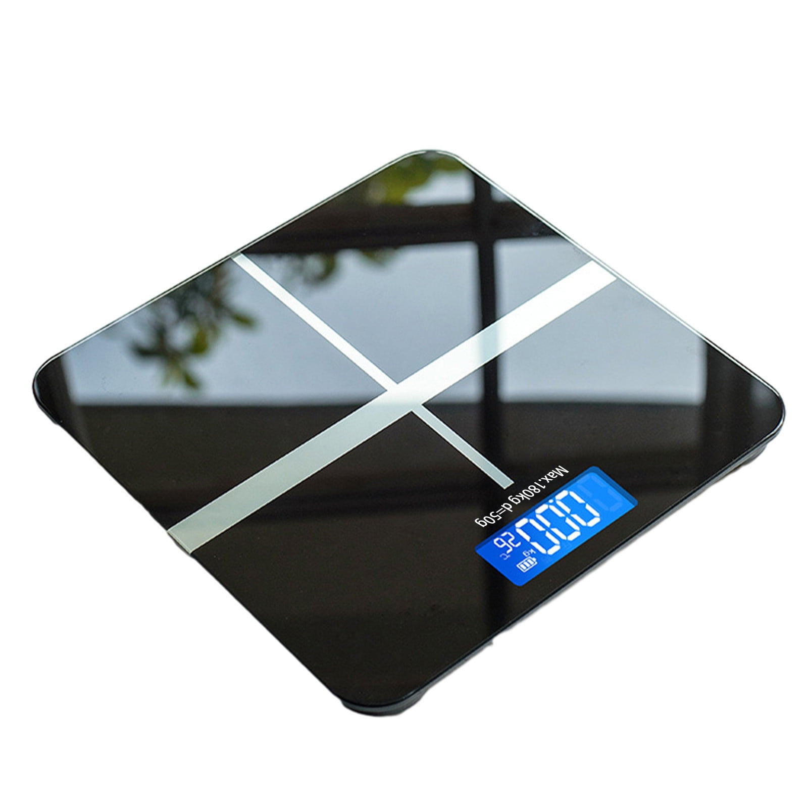 PureCasa Electronic Smart Scale with LED Display for Body Weight, Round ...