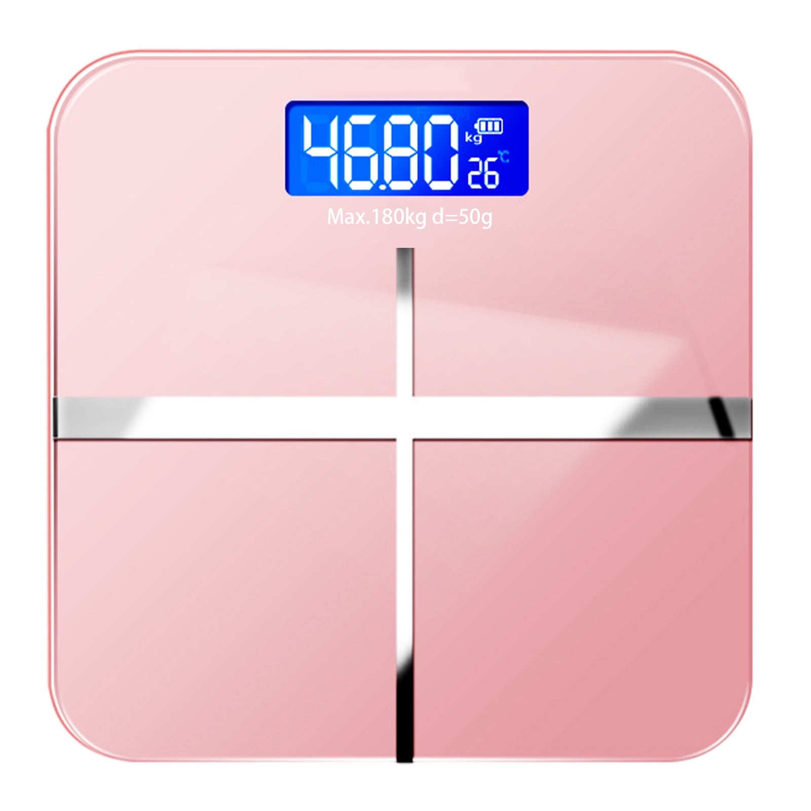 PureCasa Electronic Smart Scale with LED Display for Body Weight, Round ...