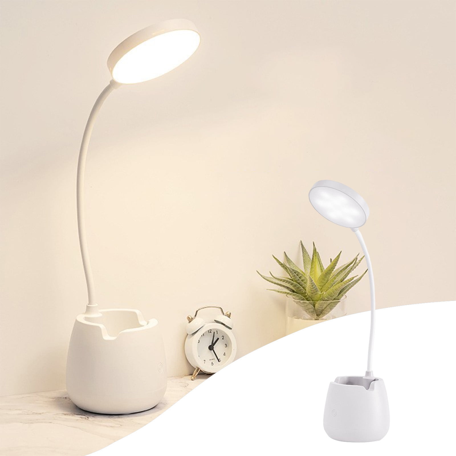 PureCasa Eye Caring LED Desk Lamp USB Rechargeable Reading Light for ...