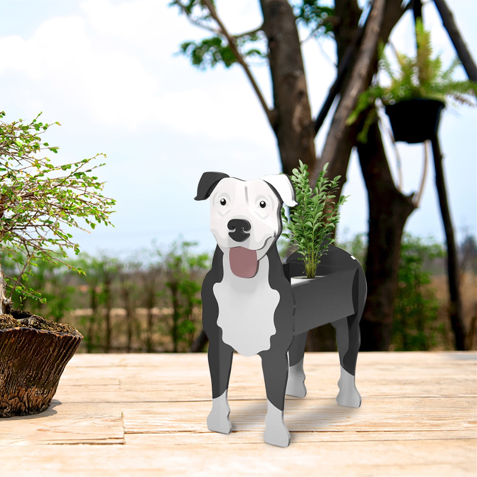 PureCasa Garden Artcraft Cute Dog Planters 13.4"x9.4", Home & Garden ...
