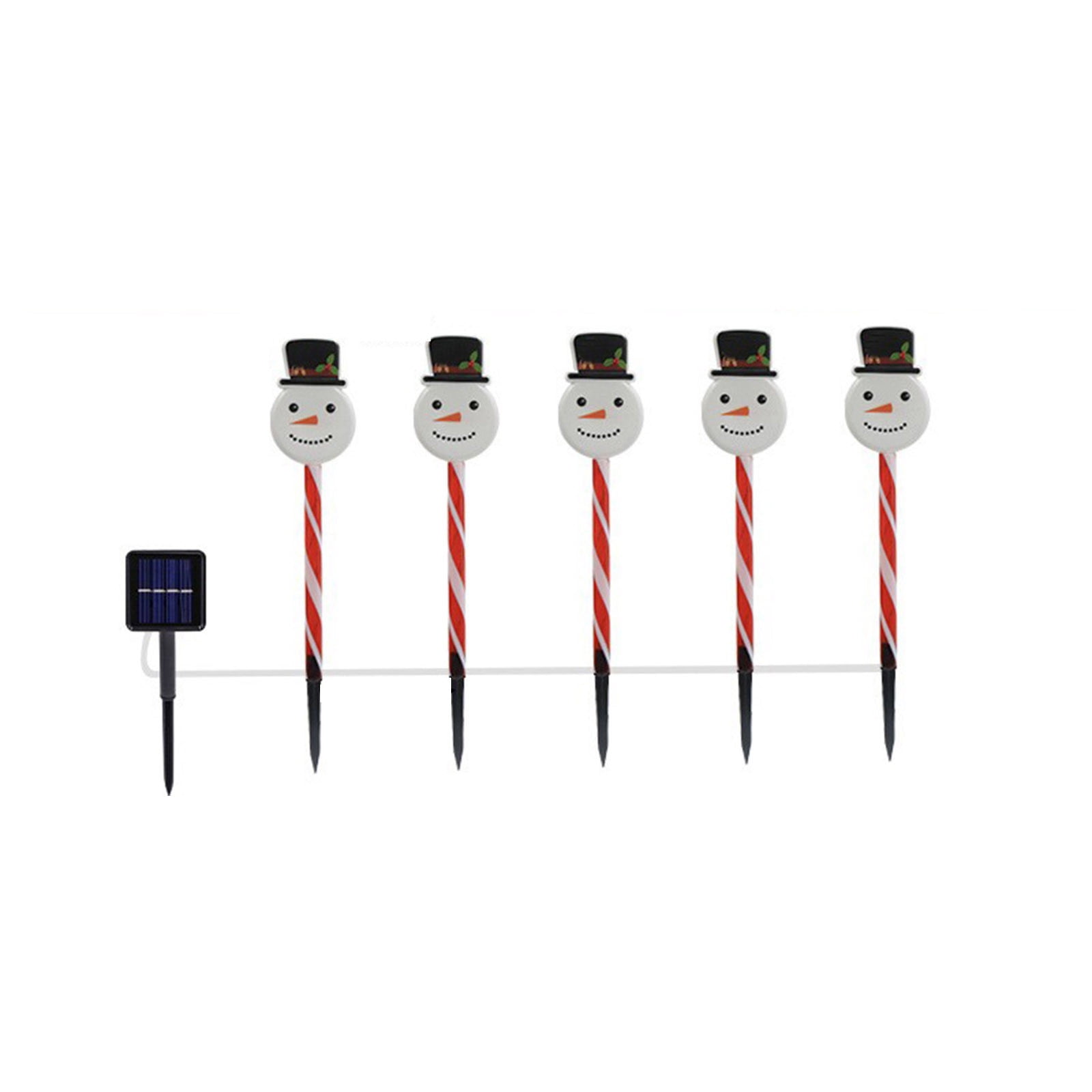 Hgallory Ground Stakes Lights LED Christmas Solar Lights Santa Sleigh ...