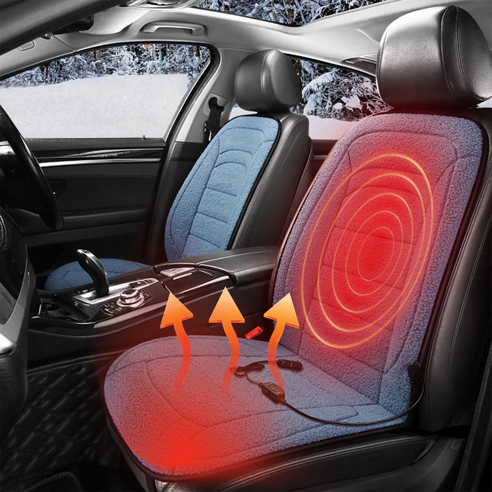 PureCasa Heated Seat Cushion for Cars, 1 Pc Fast Heating 12v Safe ...