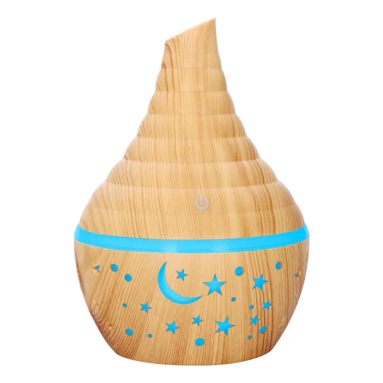 Hgallory Household Aroma Diffusers with Lights, 300ml Wood Grain Vase ...
