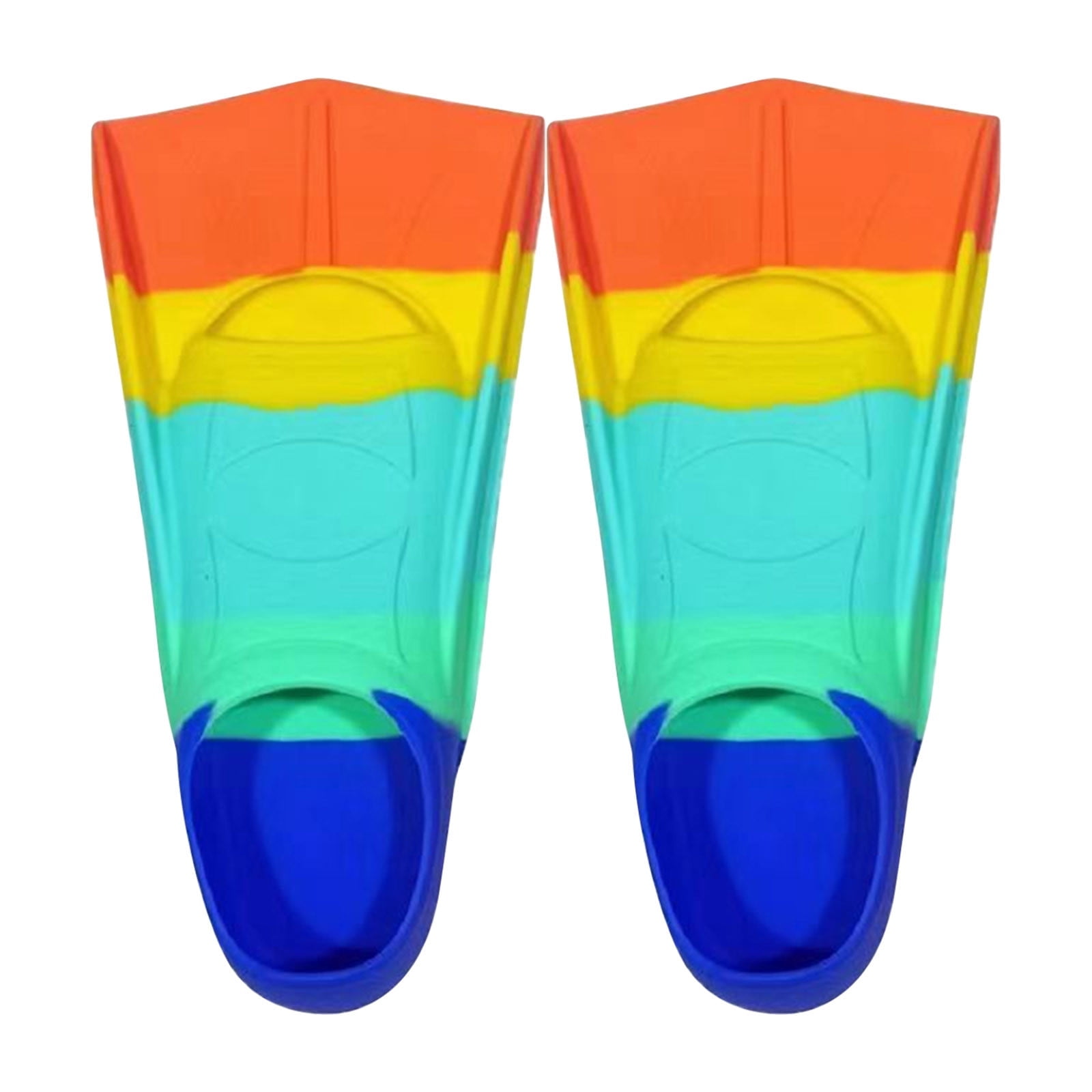 Hgallory Kids Adults Swimming Fins Free Diving Short Silicone Fins ...