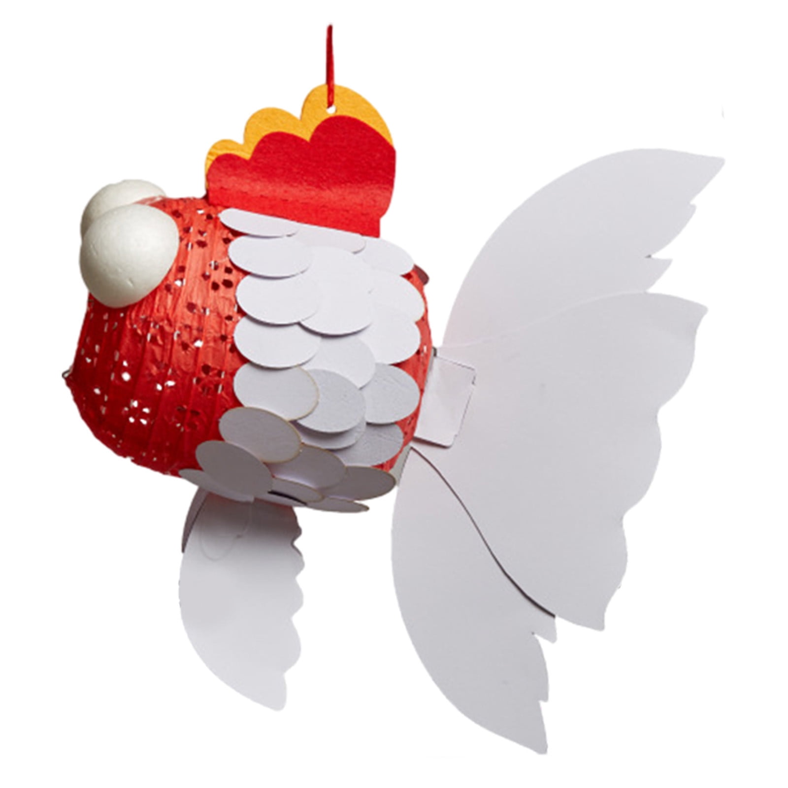 Hgallory Lucky LED Fish Lantern, Retro Paper Lanterns Spring Festival ...