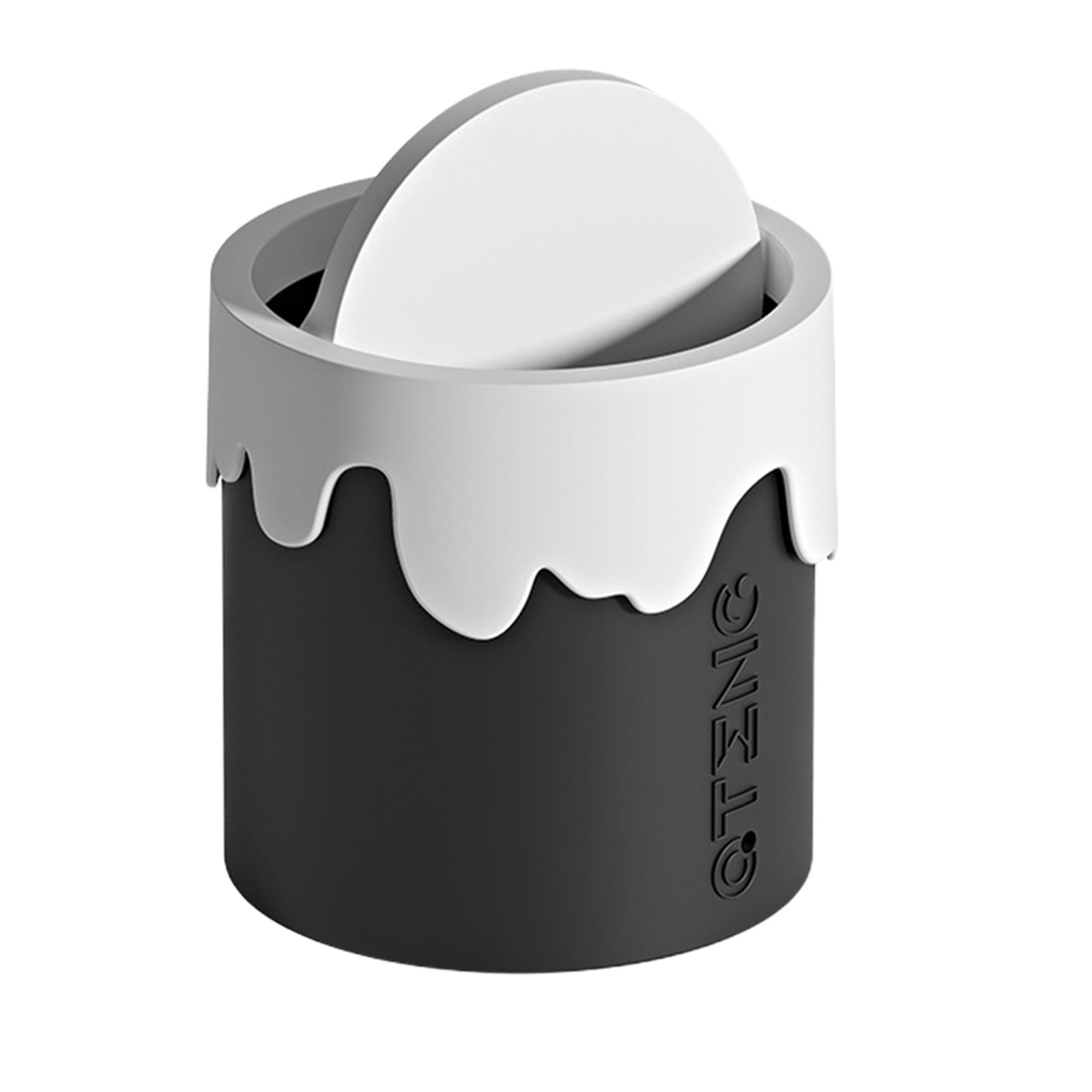 Hgallory Mini Desk Trash Can with Lid for Office Coffee Table, Portable ...