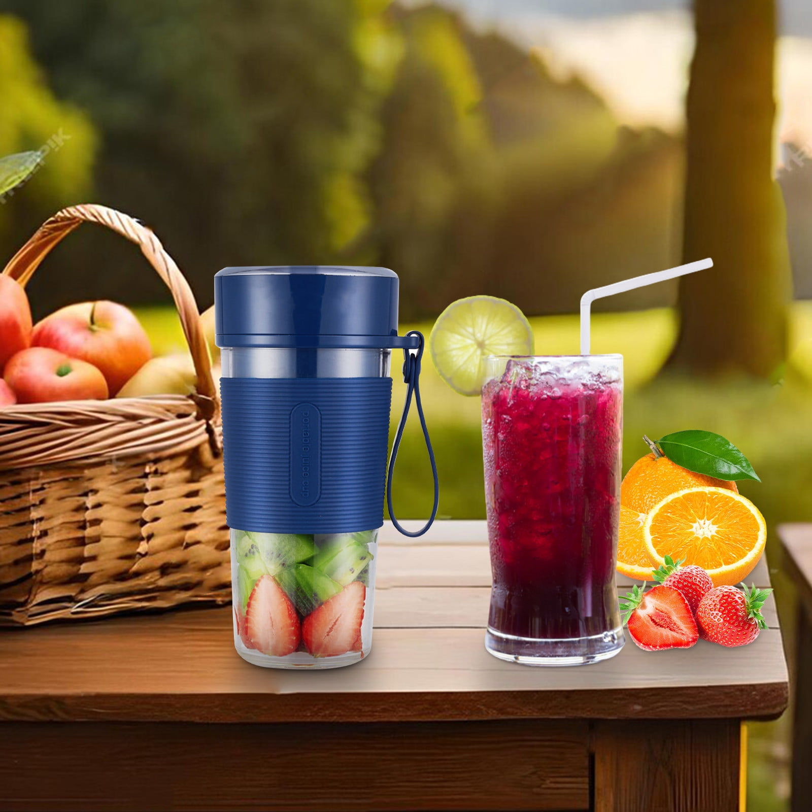 Hgallory Mini Electric Wireless Juicer, Handheld Portable Blender ...