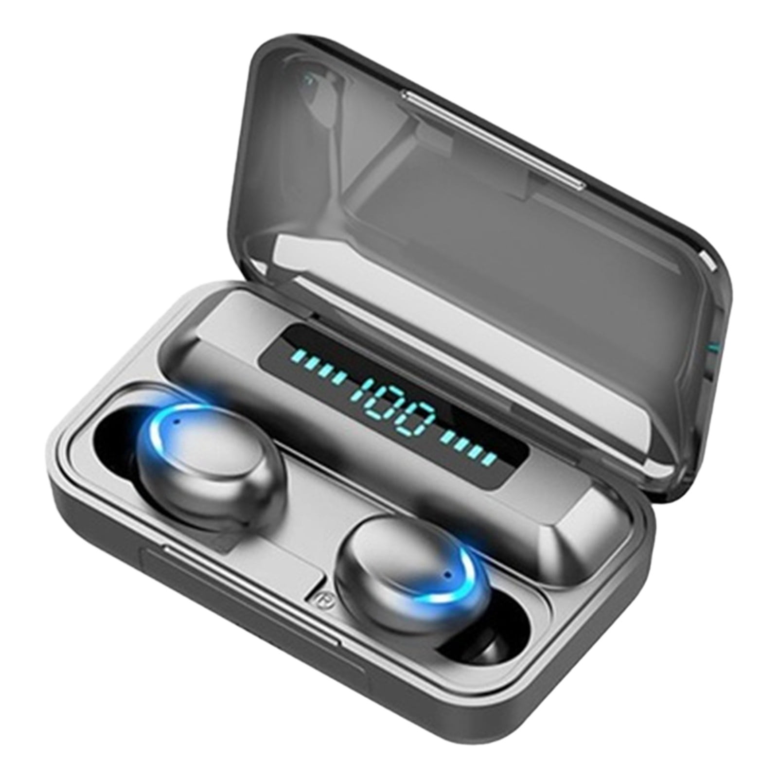 Hgallory Mini Invisible Wireless Earbuds with Charging Case, Led Power ...