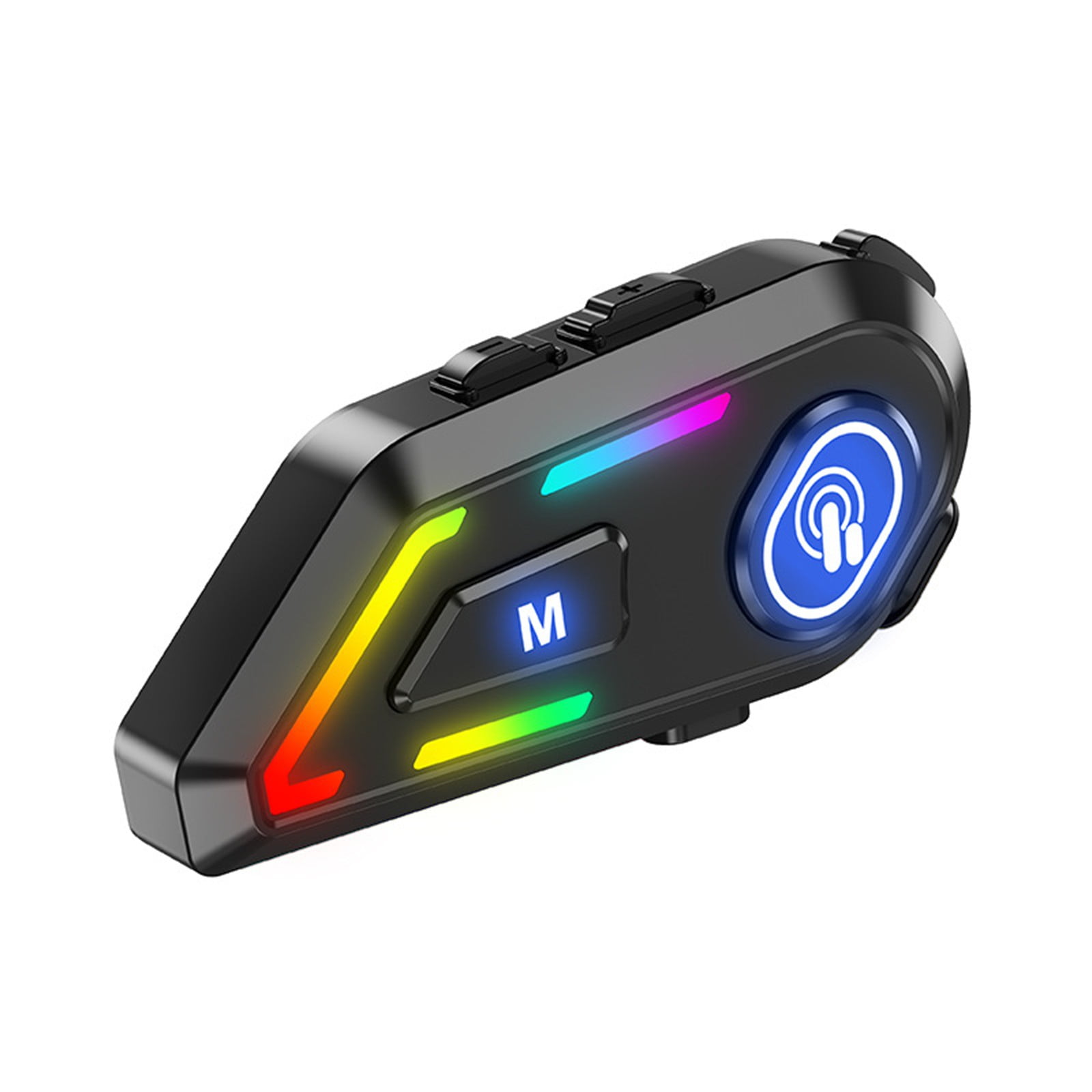 Hgallory Motorcycle Helmet Bluetooth V5.4 Headset, RGB Cool Light HD ...