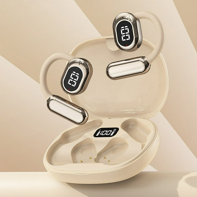 PureCasa Open-Ear Clip Earbuds Wireless Bluetooth 5.4 Sport Earphone HD ...