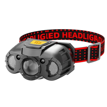 Headlamp LED Headlight,6 LED Adjustable Angle & Headband Strap Super ...