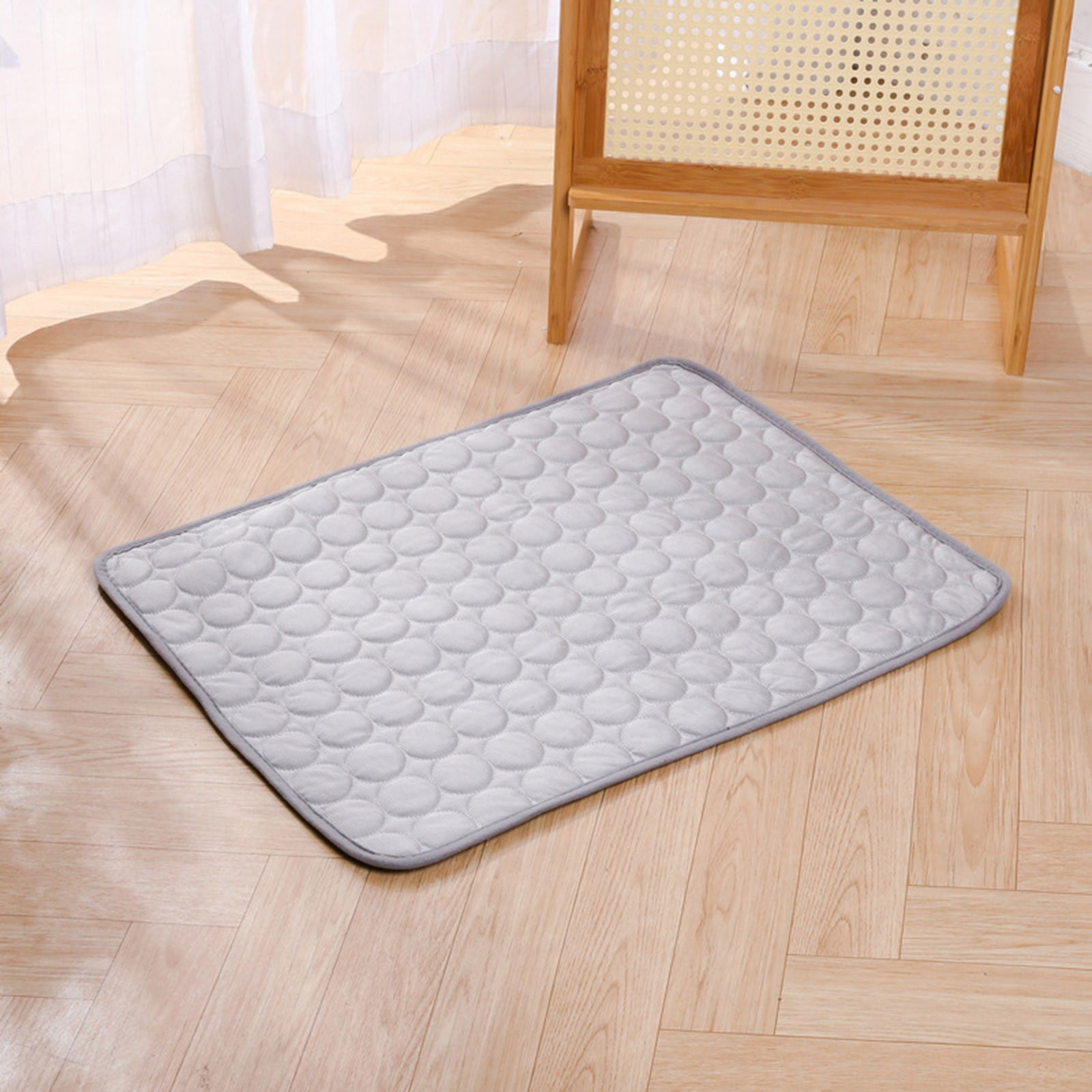 PureCasa Pet Cooler Mats Ice Silk Floor Cushion, Pet Sofa Mats Sleep ...