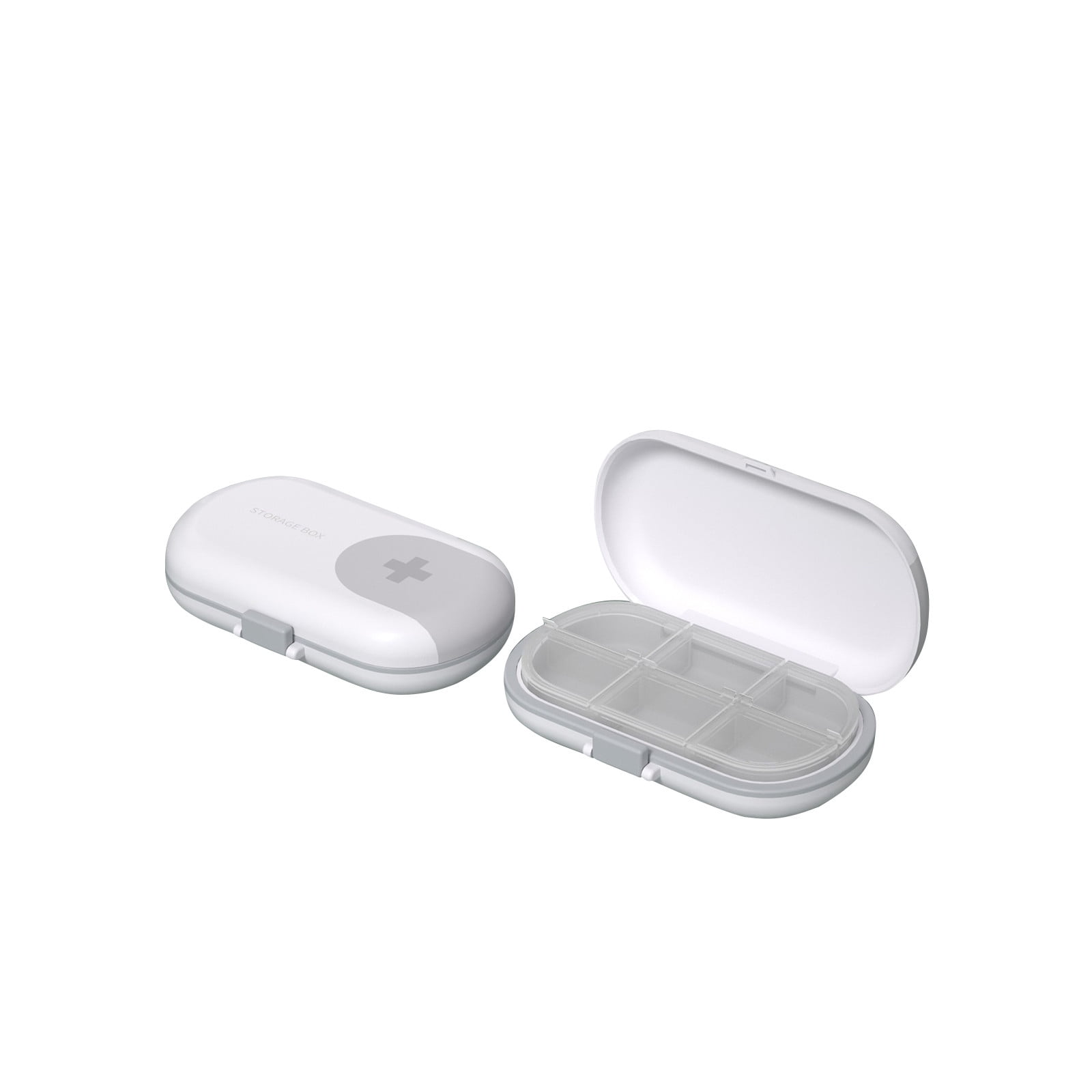 PureCasa Portable AM/PM Travel Pill Organizer, Sealed Weekly Plastic ...