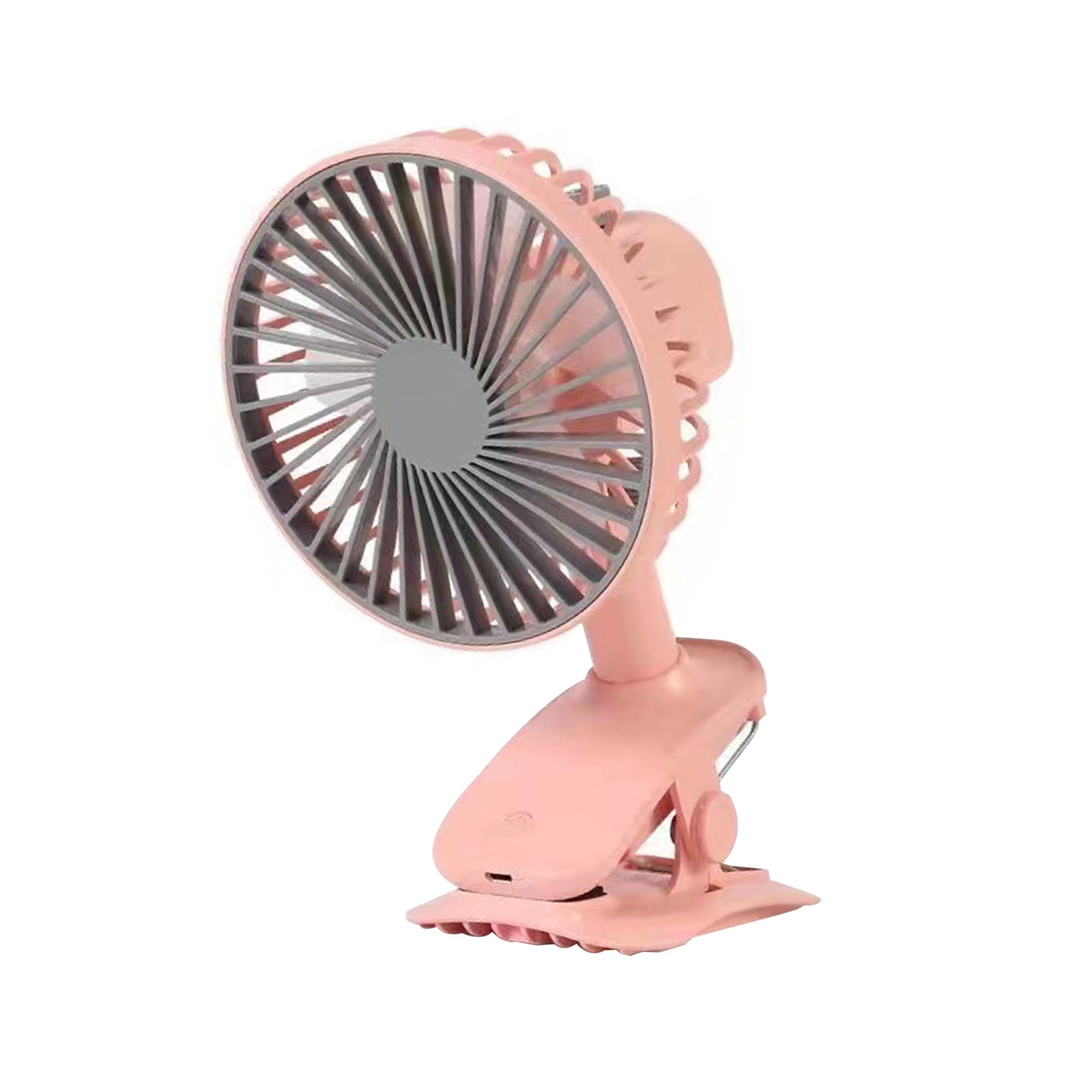 Hgallory Portable Clip-on Desk Fan Rechargeable Head Shaking ...
