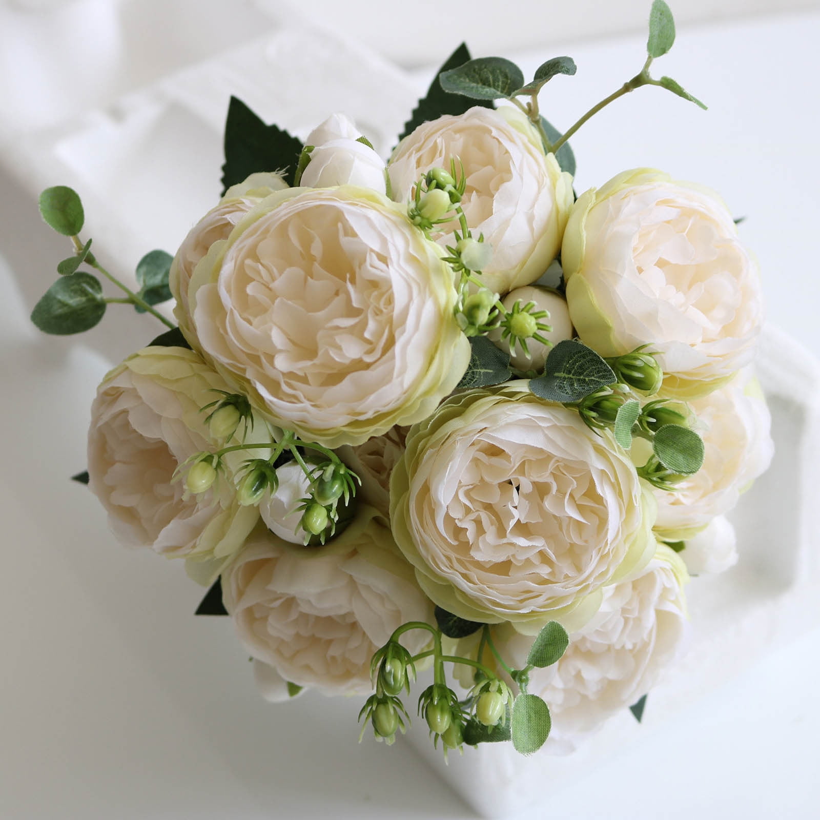 PureCasa Stylish Cloth Artificial Flowers Simulated European Peony 1 ...