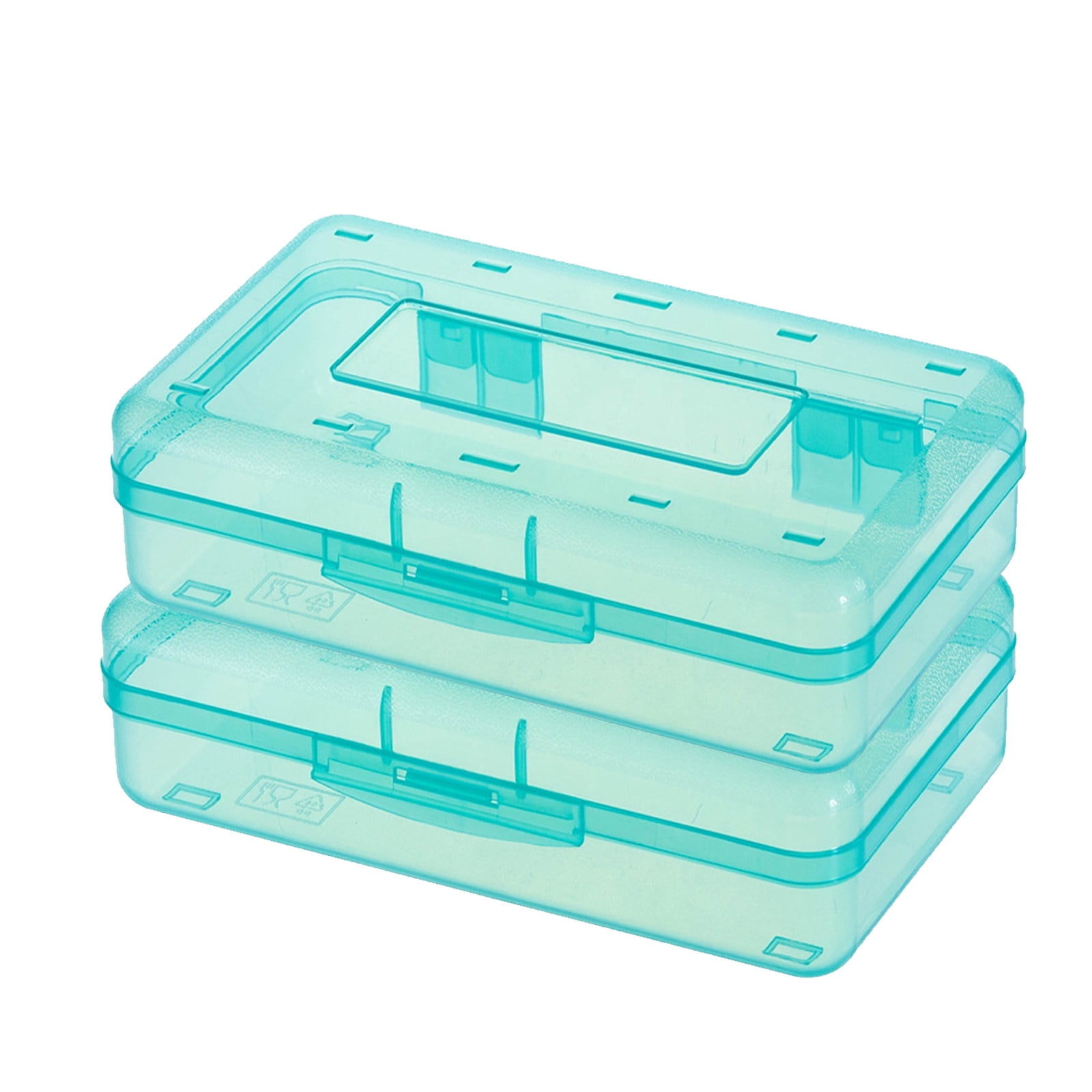 PureCasa Supplies 2 Packs Extra Large Capacity Pencil Boxes Plastic ...