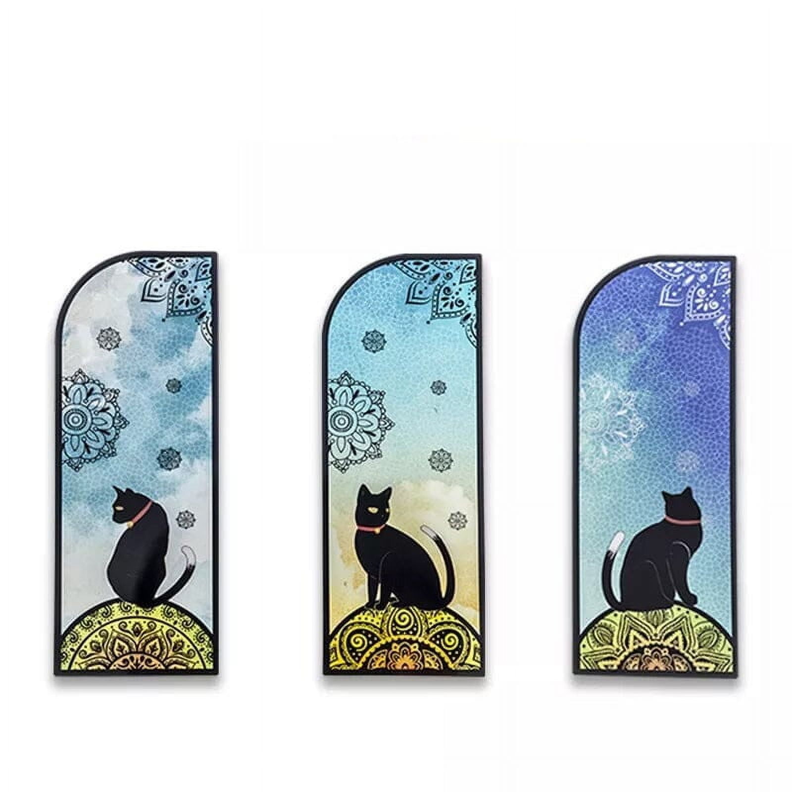 PureCasa Translucent Cute Cat Bookmarks Creative Book Page Clip ...