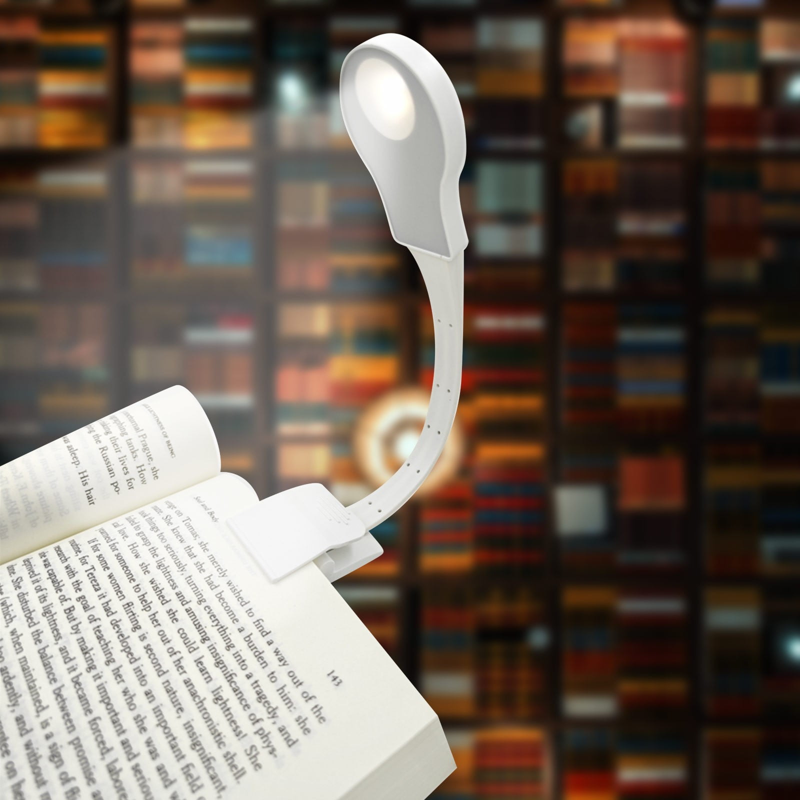 PureCasa USB Rechargeable Book Lamp Portable Clip-on Book Light, Eye ...