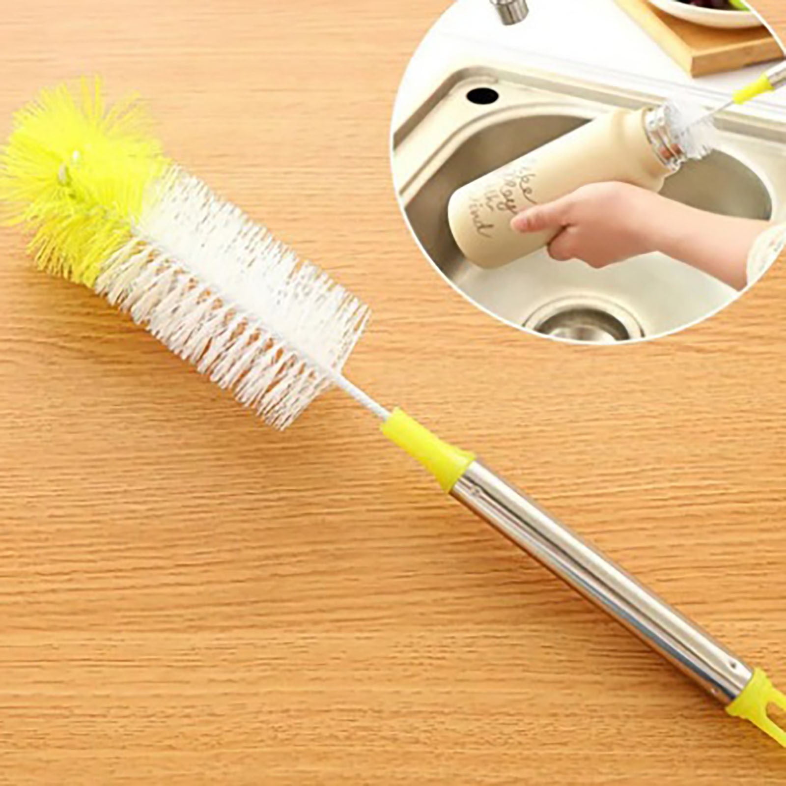 Hgehaz Cleaning Brushes Small Spaces Bottle Brush Cleaner Long Handle Water Bottle Cleaning Brush For Washing Narrow Neck Beer Wine Baby Sports Bottle Flask 2 Pack Walmart