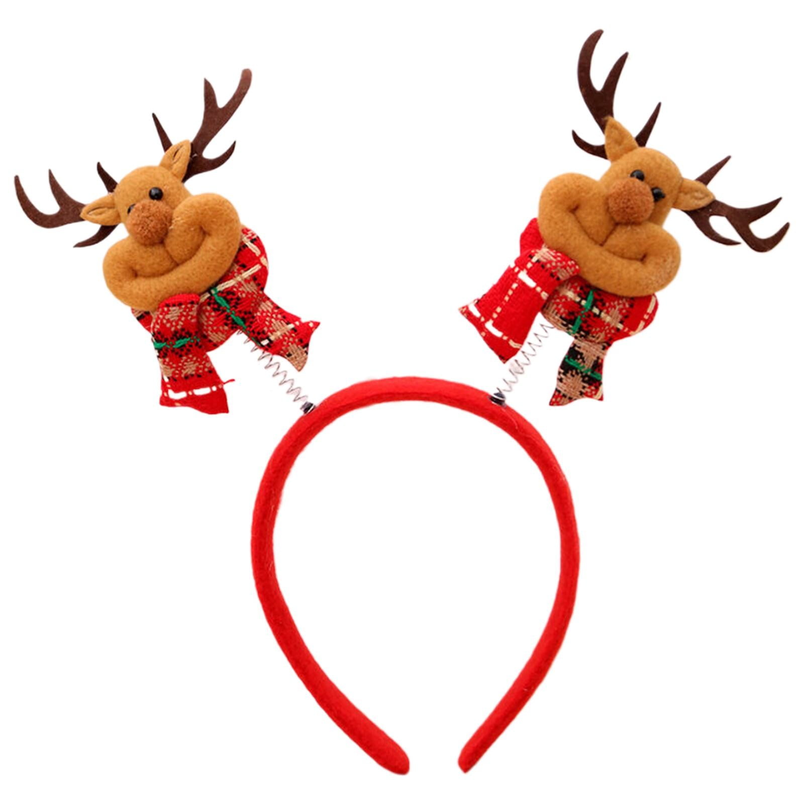 Hgesaa 12 PCS Holiday Headbands Cute Christmas Head Hat Toppers Great ...