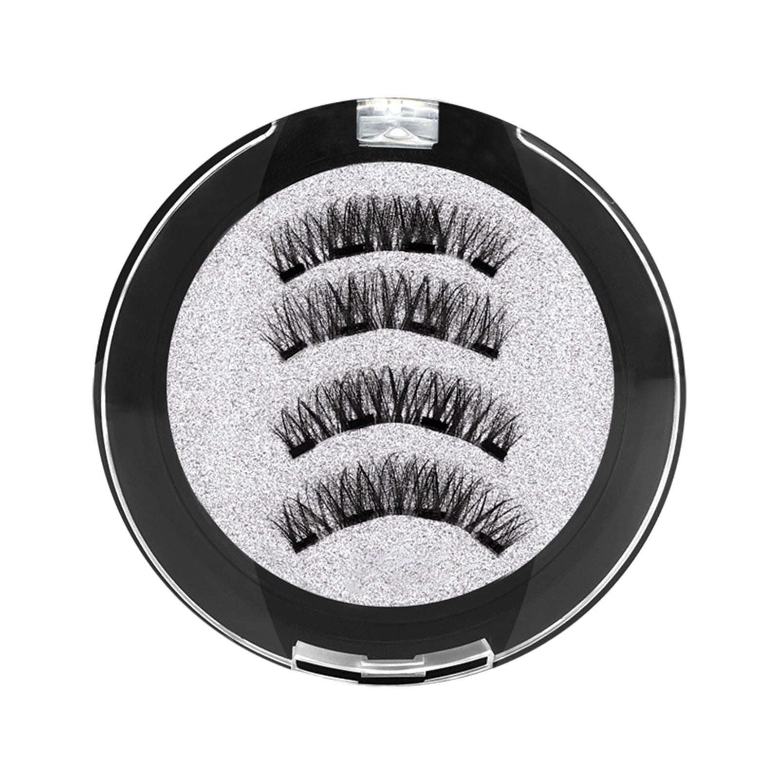 Hgesaa Four Magnetic Magnet False Eyelashes Without Glue Natural Models ...