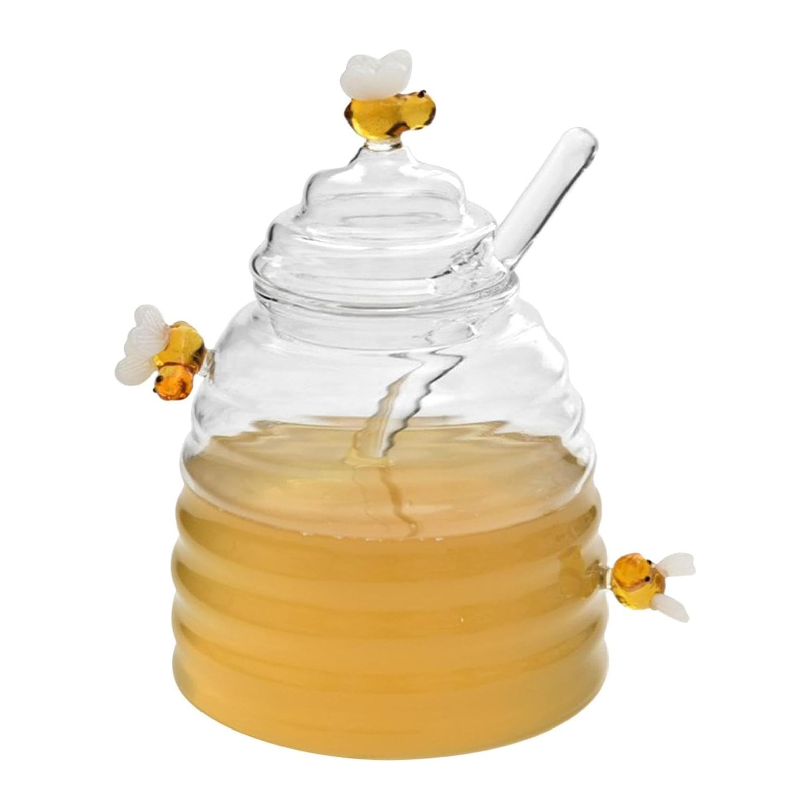 Hgesaa Jars | Glass Syrup Dispenser Jar | Jar With Spoon And Lid ...