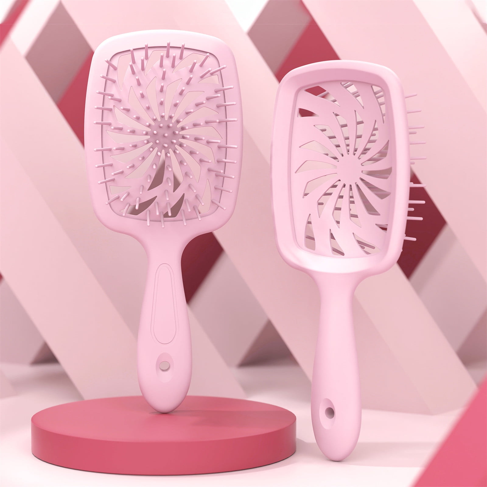 Hgferr Clearance,Fan-shaped Hollow Brush Antistatic Smoothing Comb ...