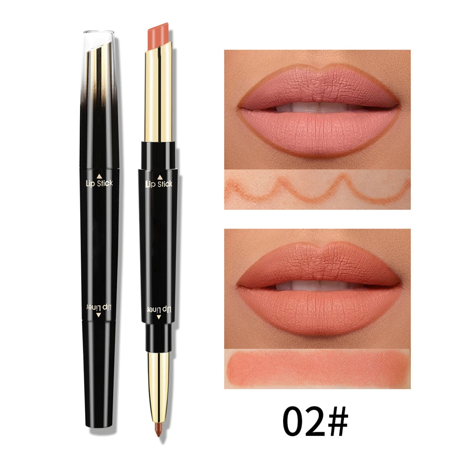 Hgferr Clearance,Lipstick Lipliner Two In One Non Staining Cup Non ...