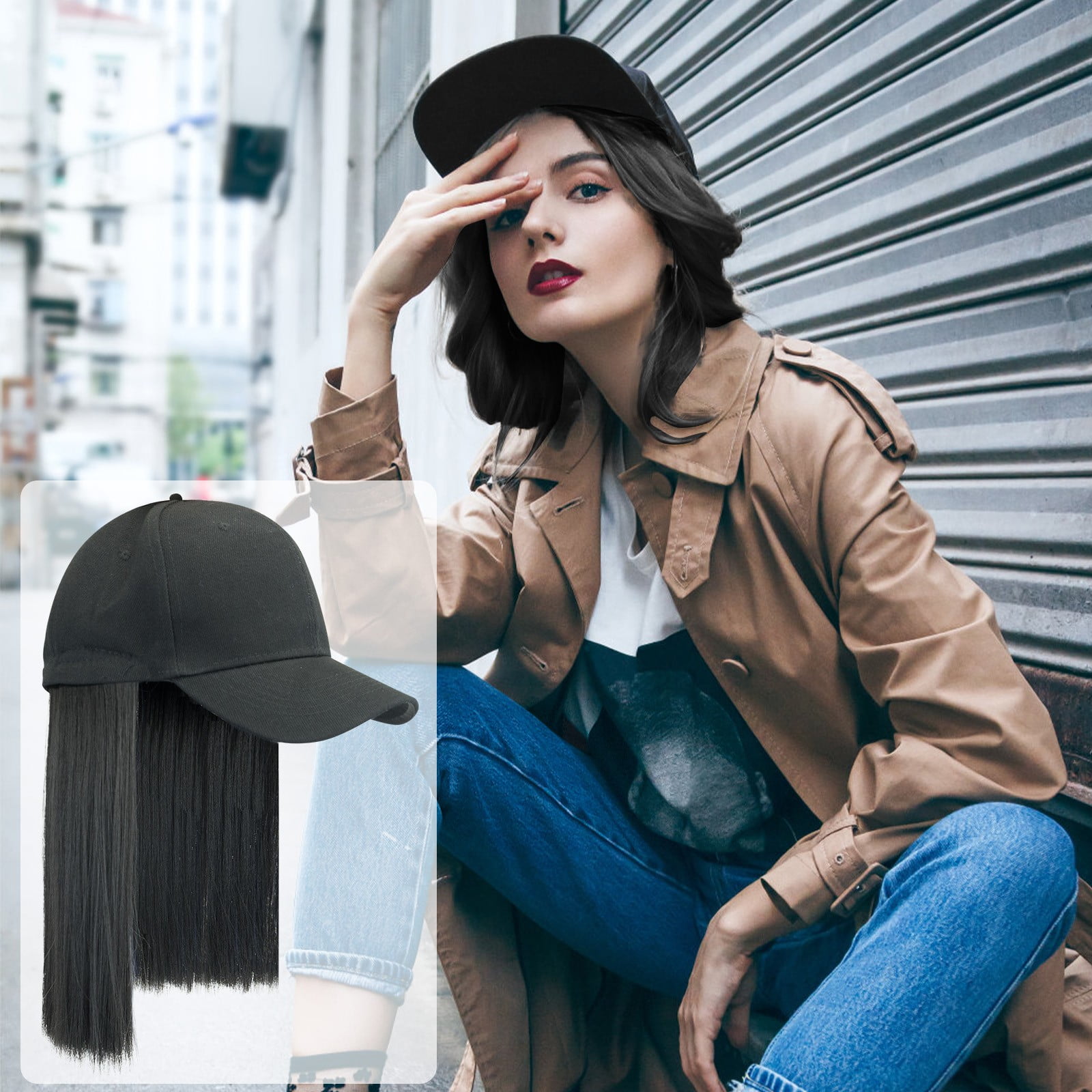 Hgferr Clearance,Wig Cap Can Be Easily And Quickly Put On To Go Out,Git ...