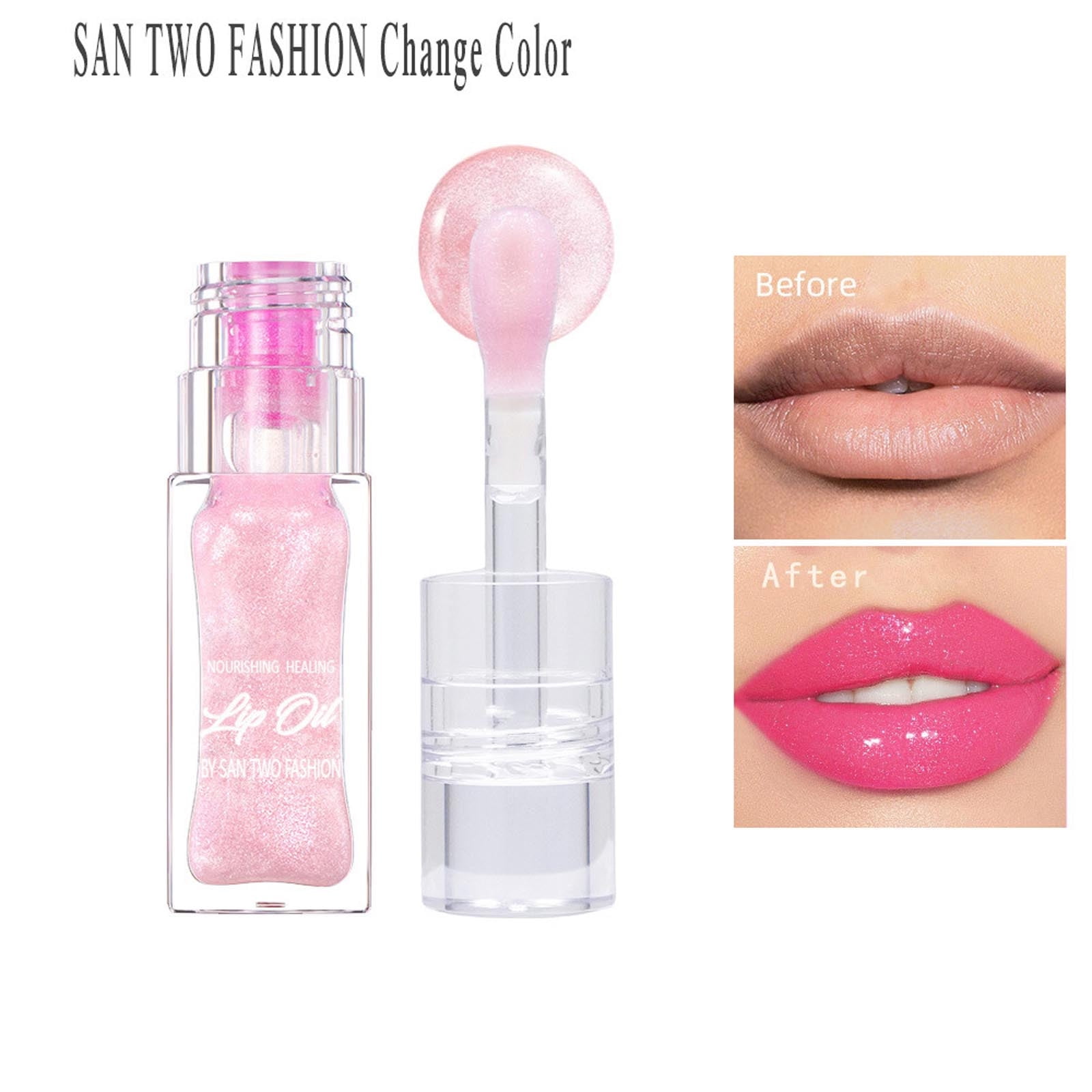 Hgferr Skin Care,Cosmetics Color Changing Lip Oil Up Color Changing Lip ...