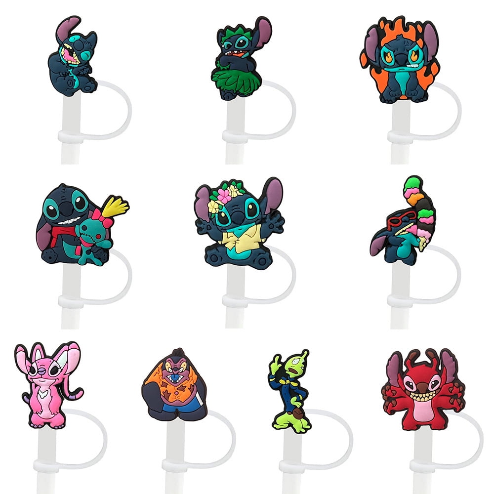 Hggkaie 10Pcs Stitch Straw Cover Cap for Stanley Cup 40oz/30oz Tumbler ...