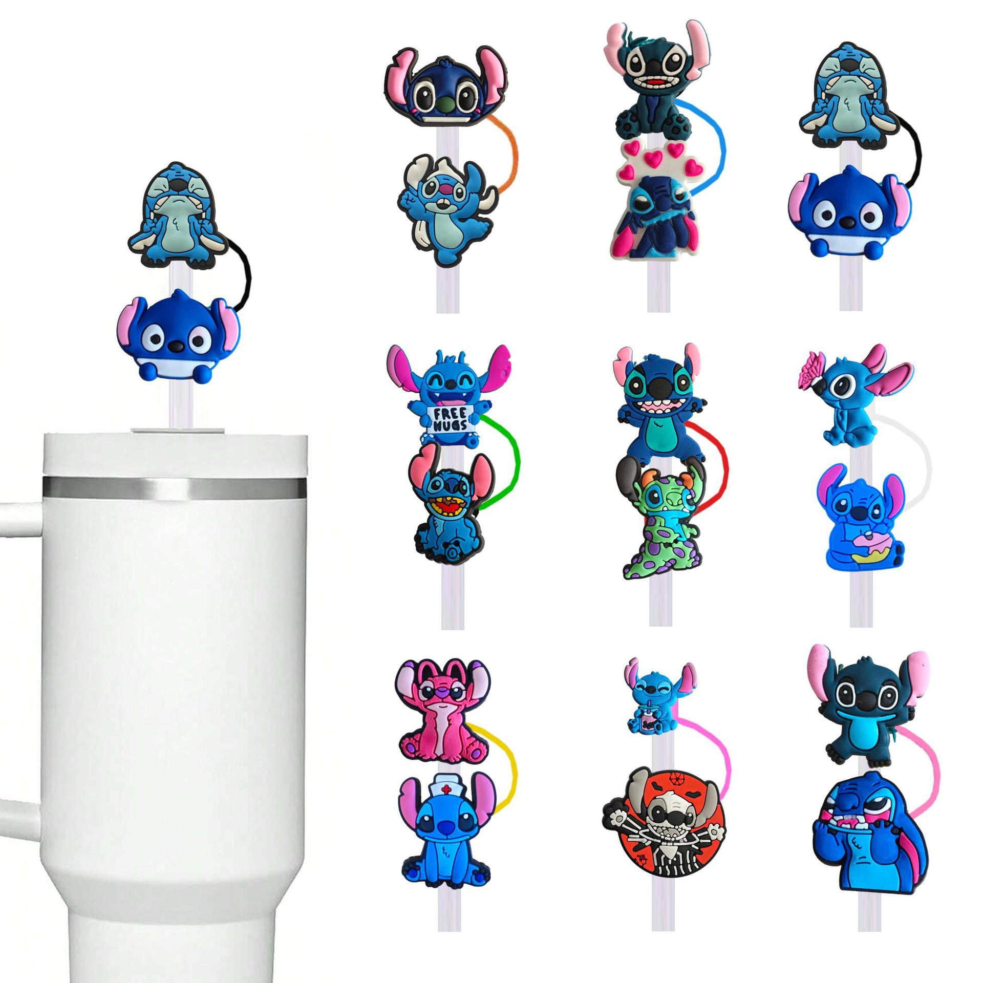 Hggkaie 9Pcs Stitch Straw Cover Cap for Stanley Cup 40oz/30oz Tumbler ...