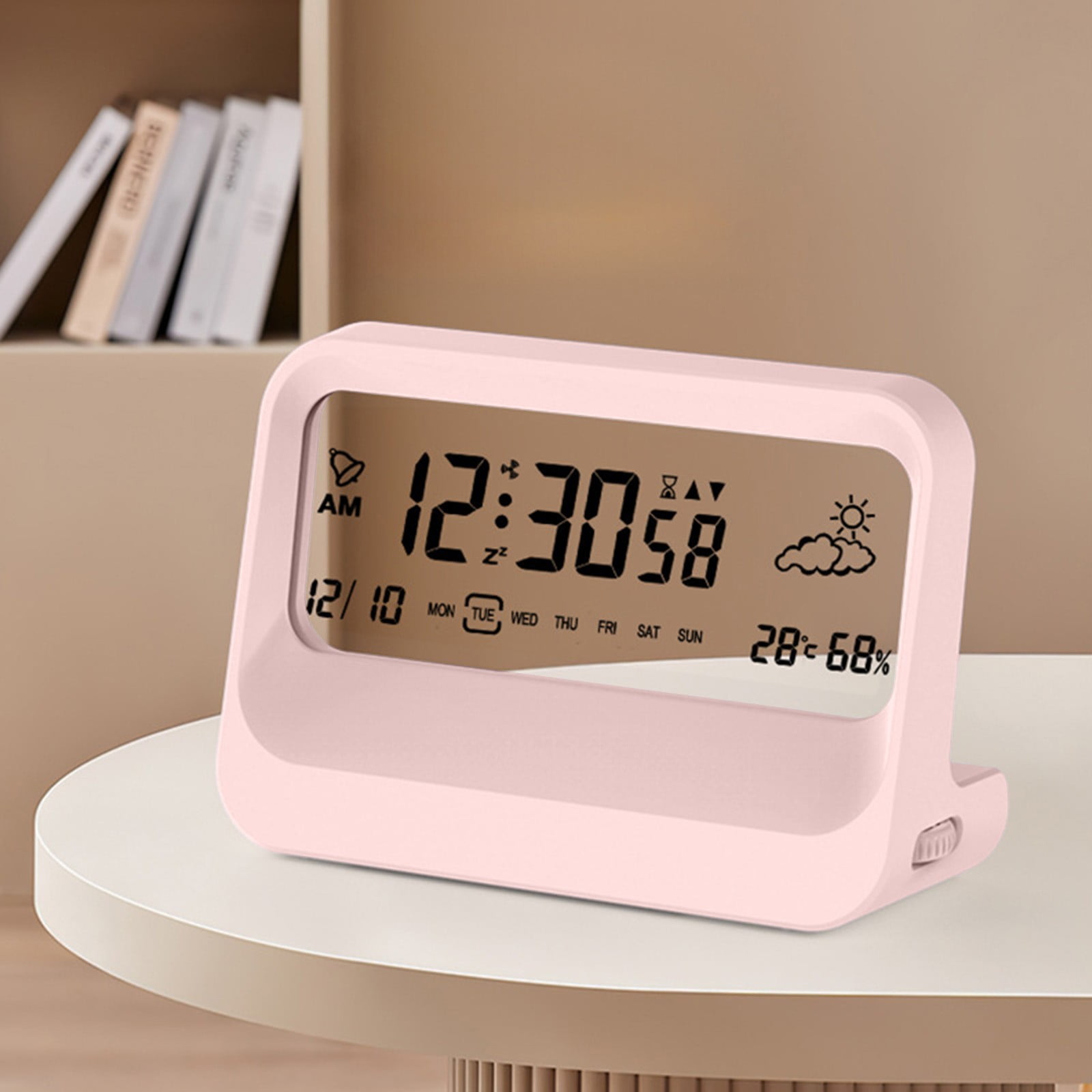 Hglyxoae Transparent Digital Clock Display Temperature And Humidity ...