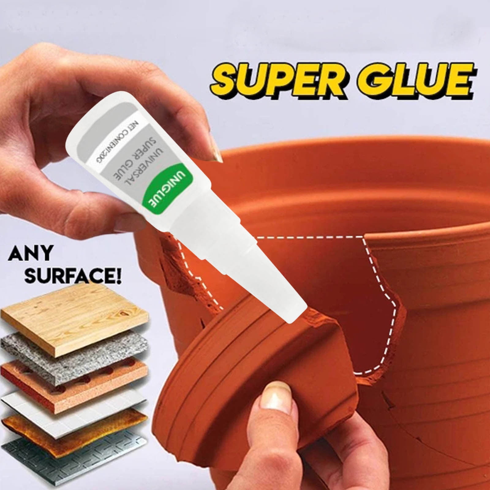 Hglyxoae Universal Super Glue Strong Plastic Glue for Resin Ceramic ...