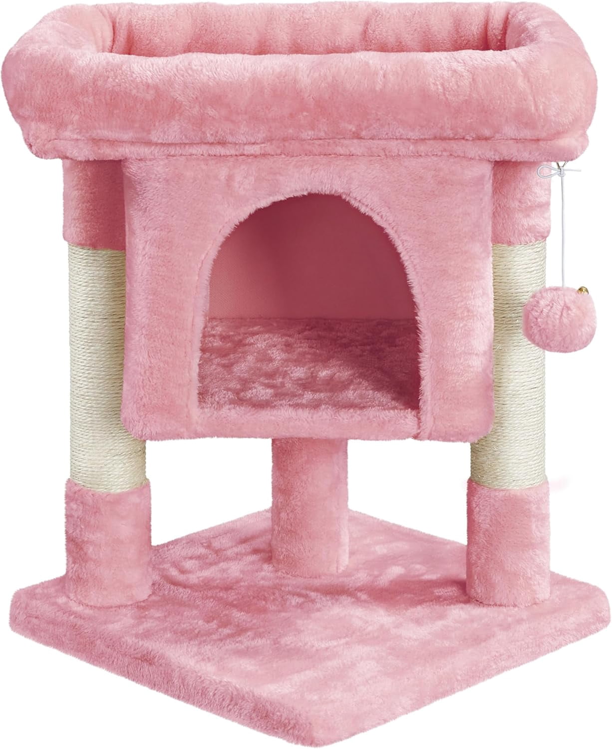 HgoodH Cat Scratching Posts with Bed, 23.5 Inches Cat Kitten Scratcher ...