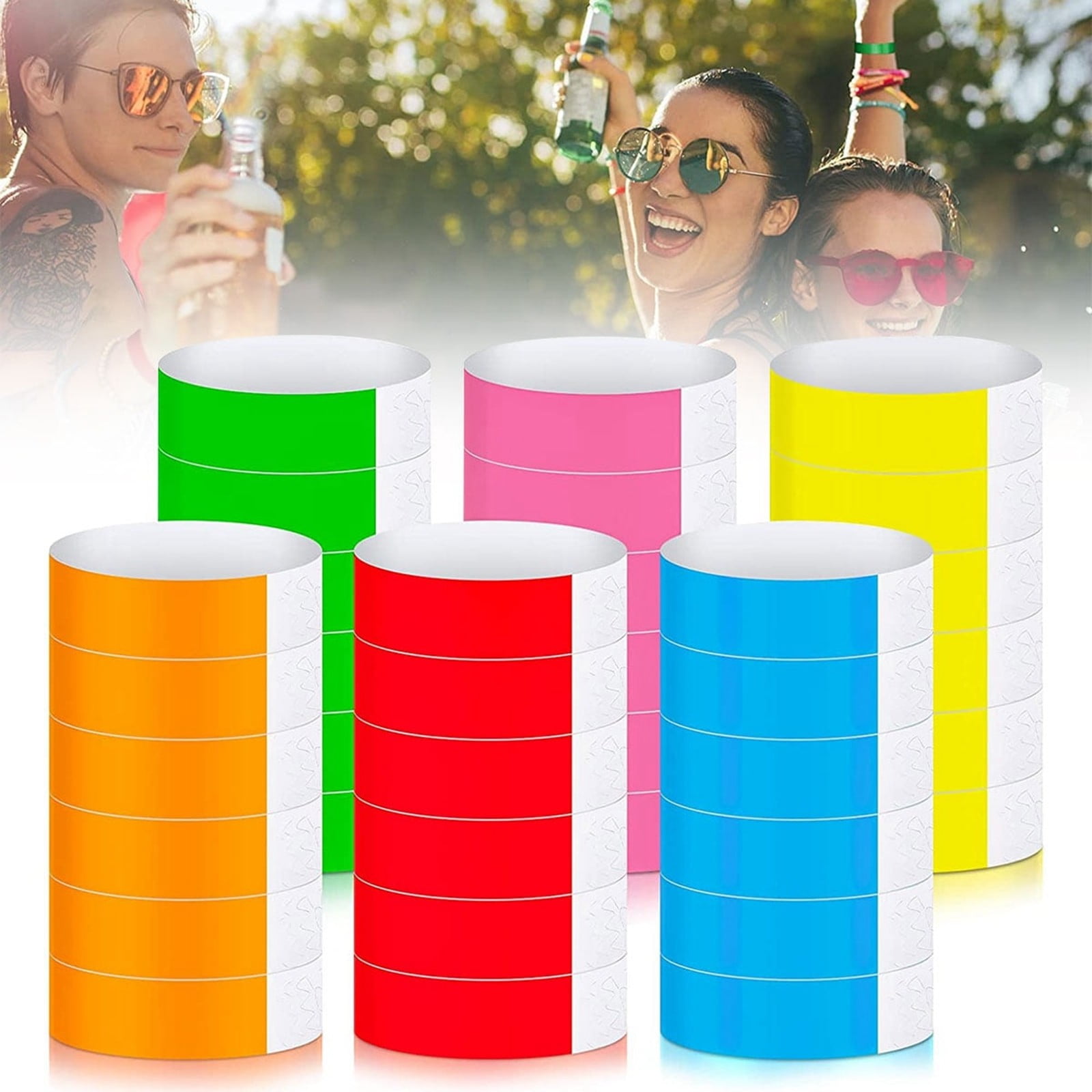 Hgrintd 600 Packs Of Activity Wristbands, Paper Wristbands, Neon Lights ...