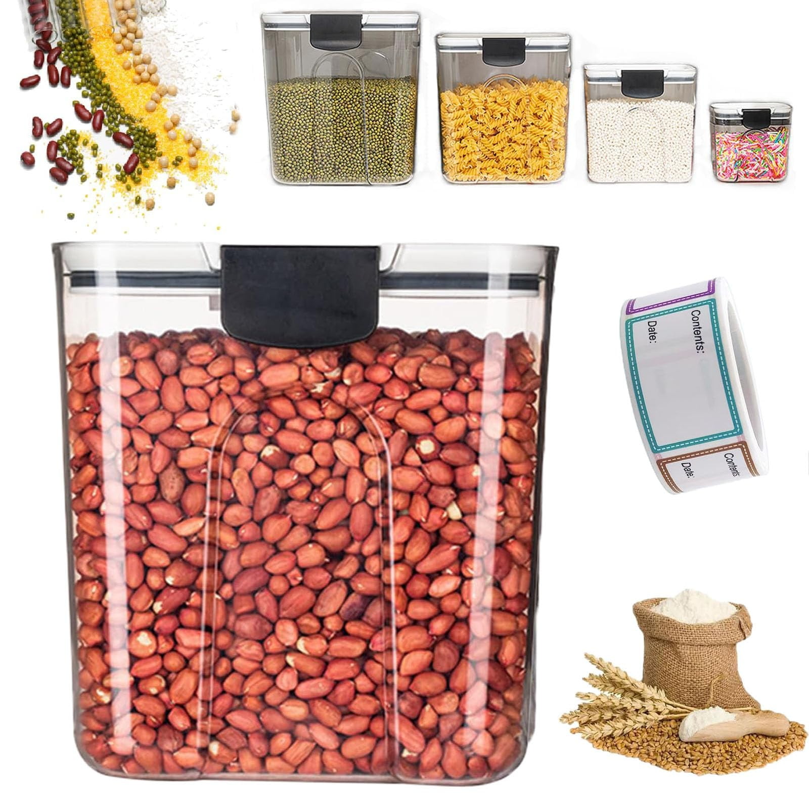 Hgrintd Containers, Baking Storage Set,Baking Storage Containers With ...