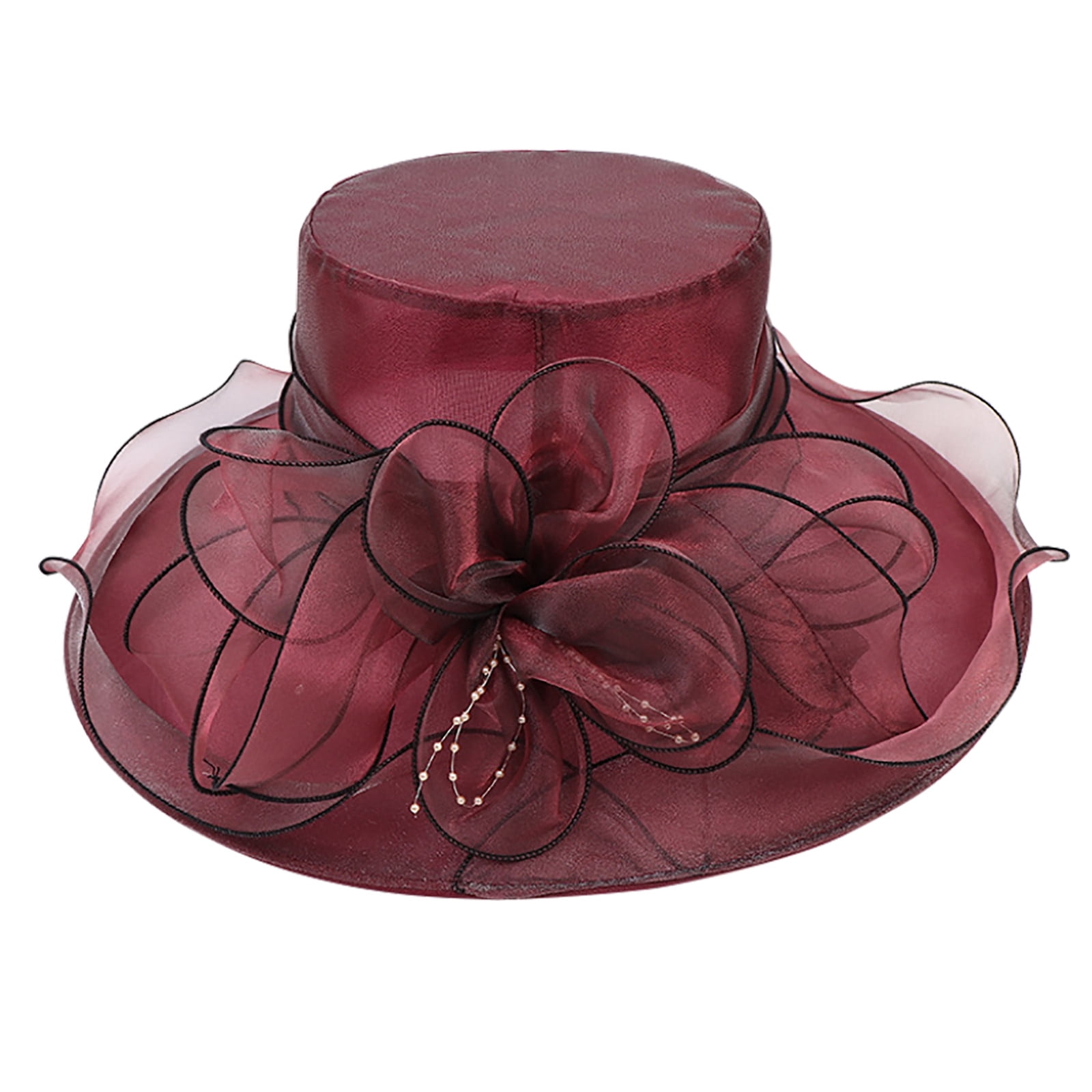Hgrintd 2024 Hat for Women's Fashion Organza Church Fascinator Bridal ...