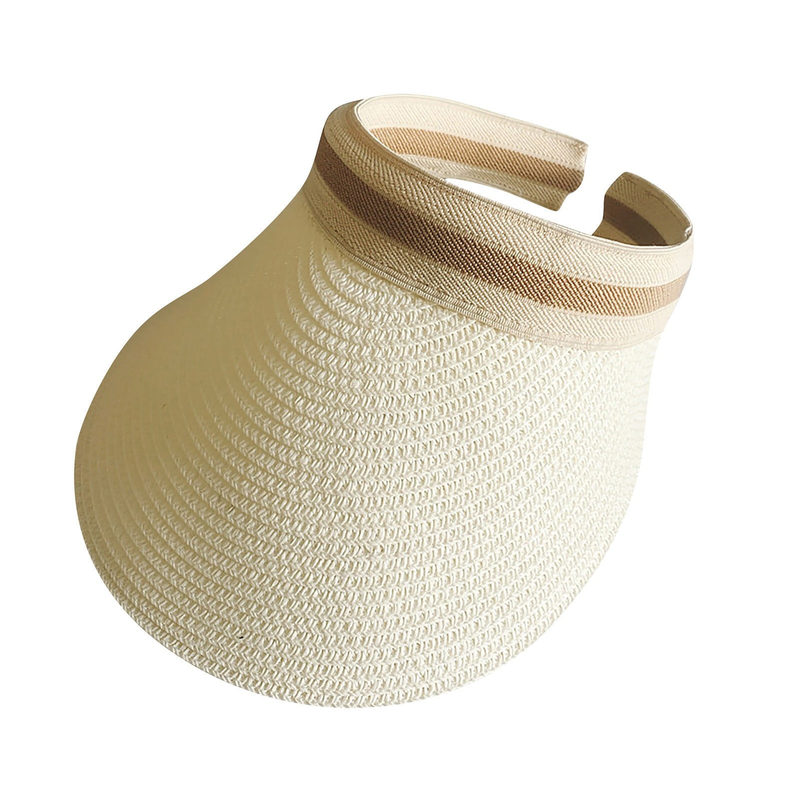 Hgrintd Sun Visor Hats For Women Wide Straw Visors Womens Foldable ...