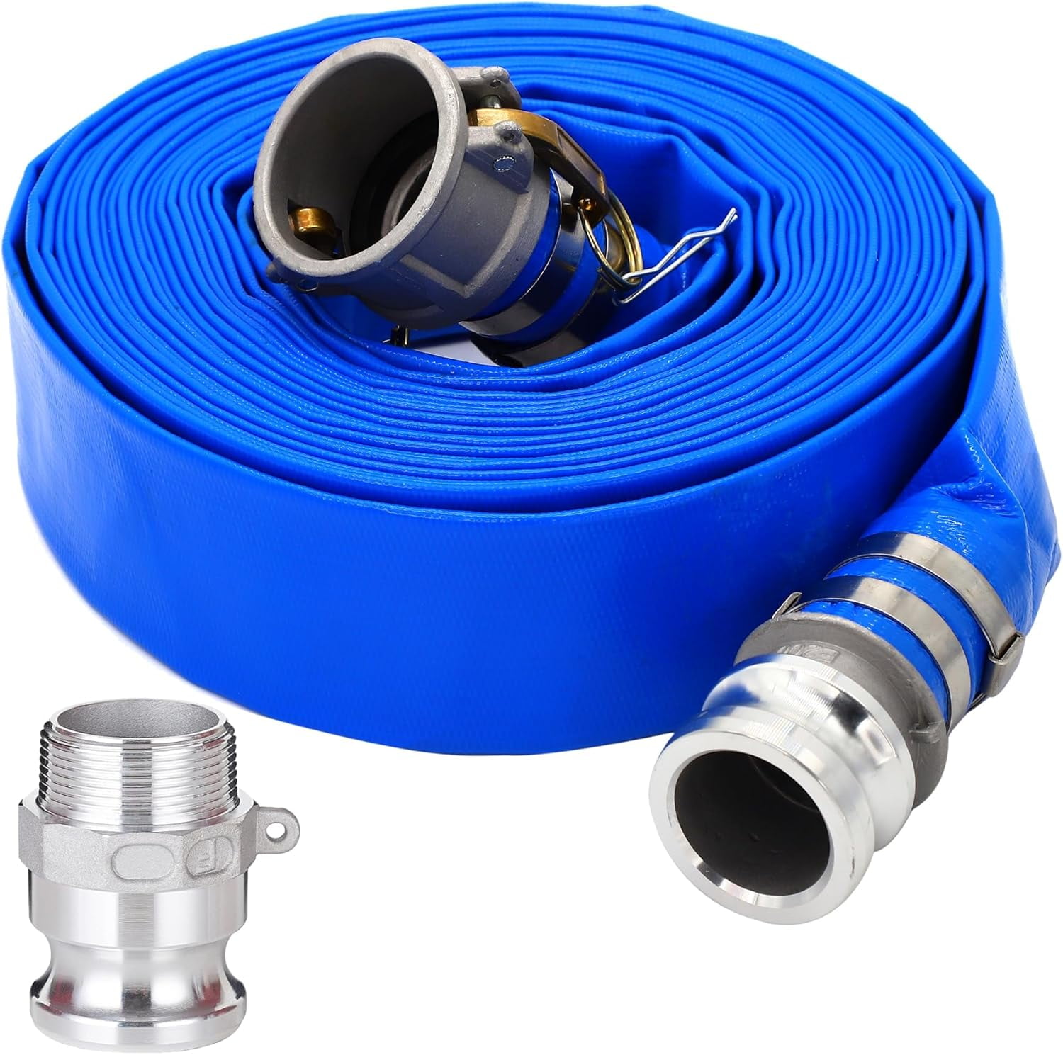 Hgudesign 1-1/2" ID × 50 ft PVC Lay Flat Dige Hose, Heavy Duty ...
