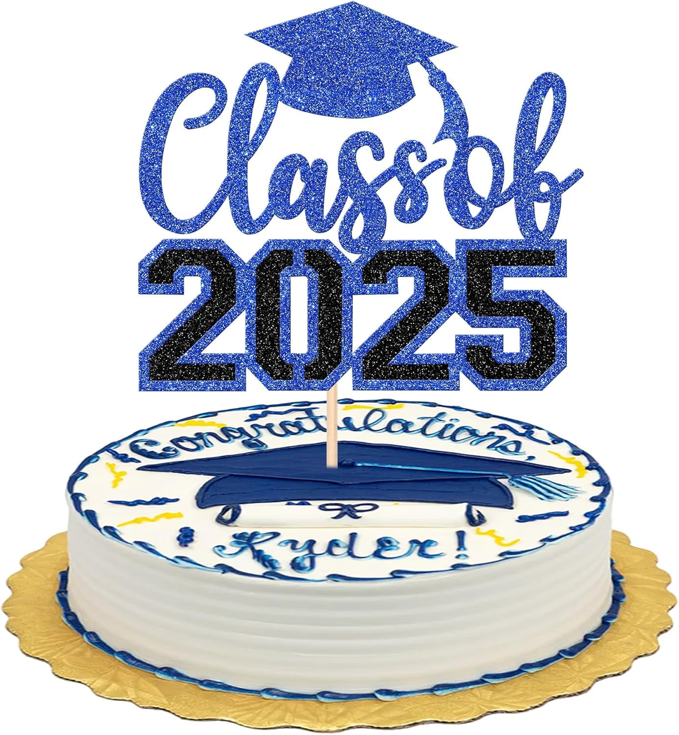 Hgudesign 1 PCS Class of 2025 Cake Tor Glitter Diploma Congrats Grad ...