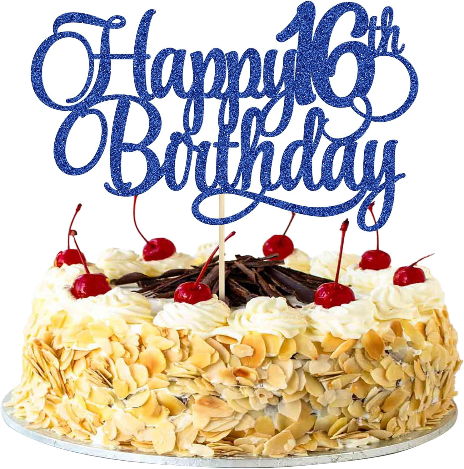 Hgudesign 1 Pack Happy 16th Birthday Cake Tor Glitter Number 16 Sixteen ...