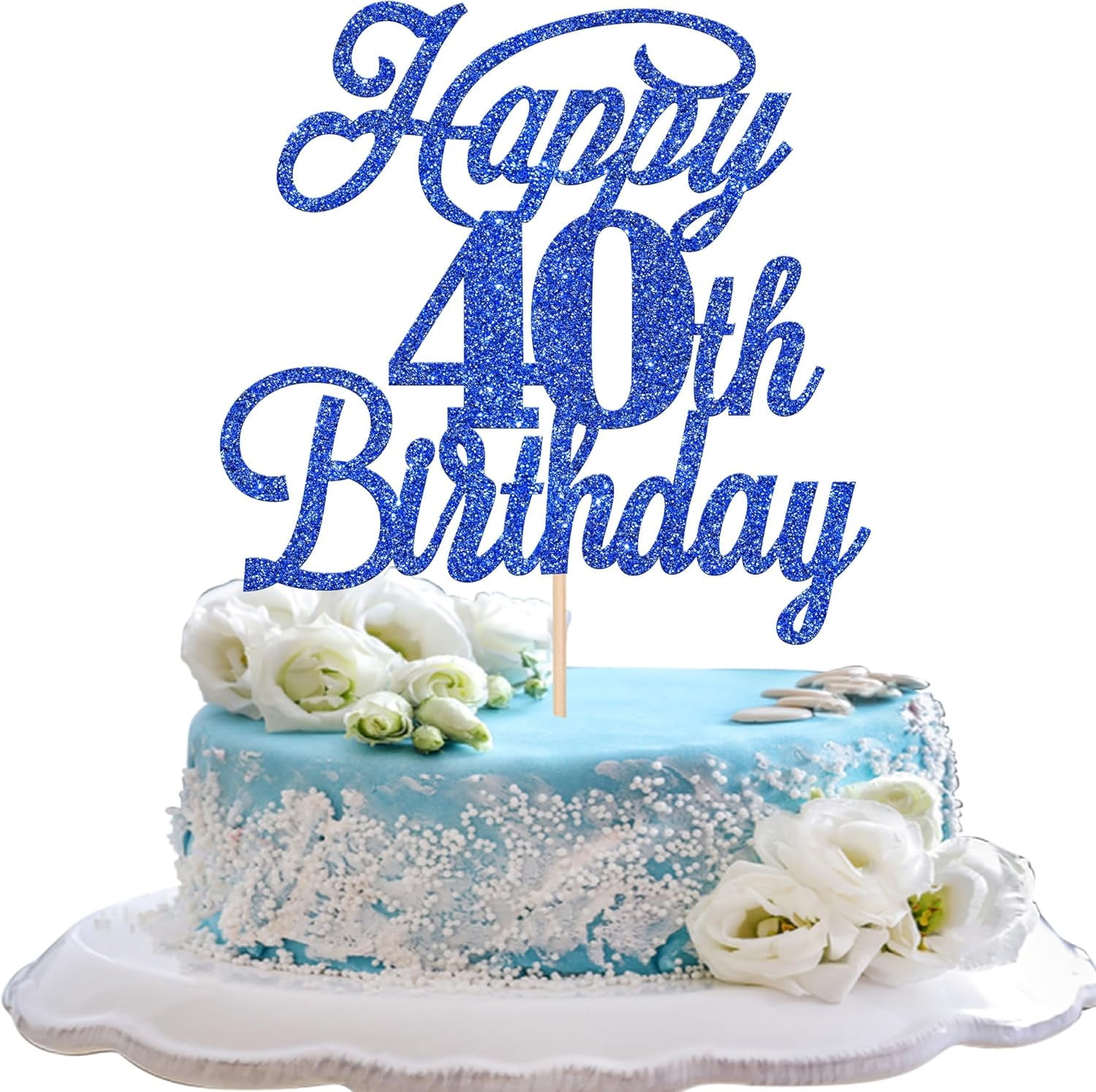 Hgudesign 1 Pack Happy 40th Birthday Cake Tor Glitter 40 & Fabulous ...