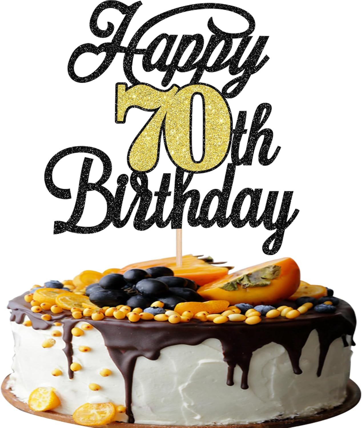 Hgudesign 1 Pack Happy 70th Birthday Cake Tor Glitter 70 Fabulous Cake ...